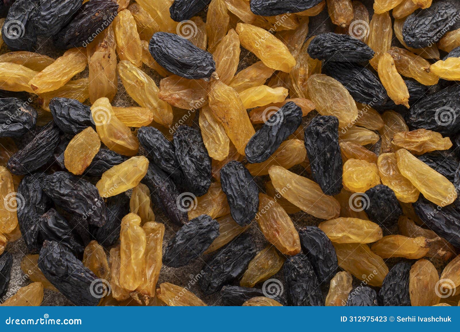 Mix of Black and Golden Raisins. Stock Image - Image of food, healthy ...