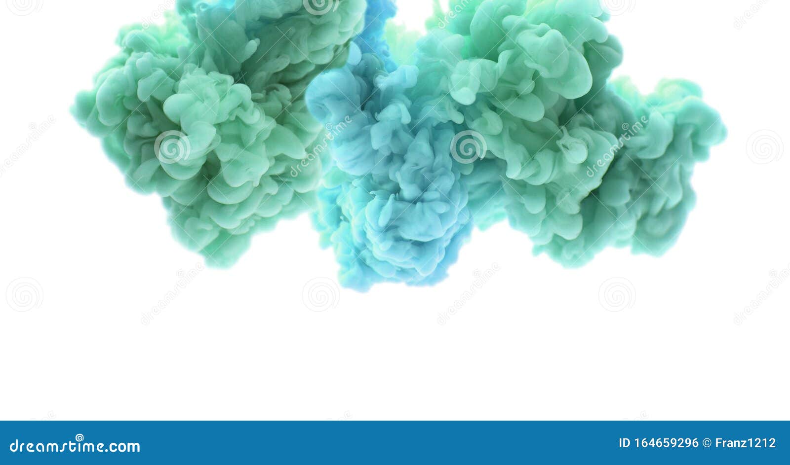 Mix of Blue and Mint Ink in Water Stock Photo - Image of acrylic, flow ...