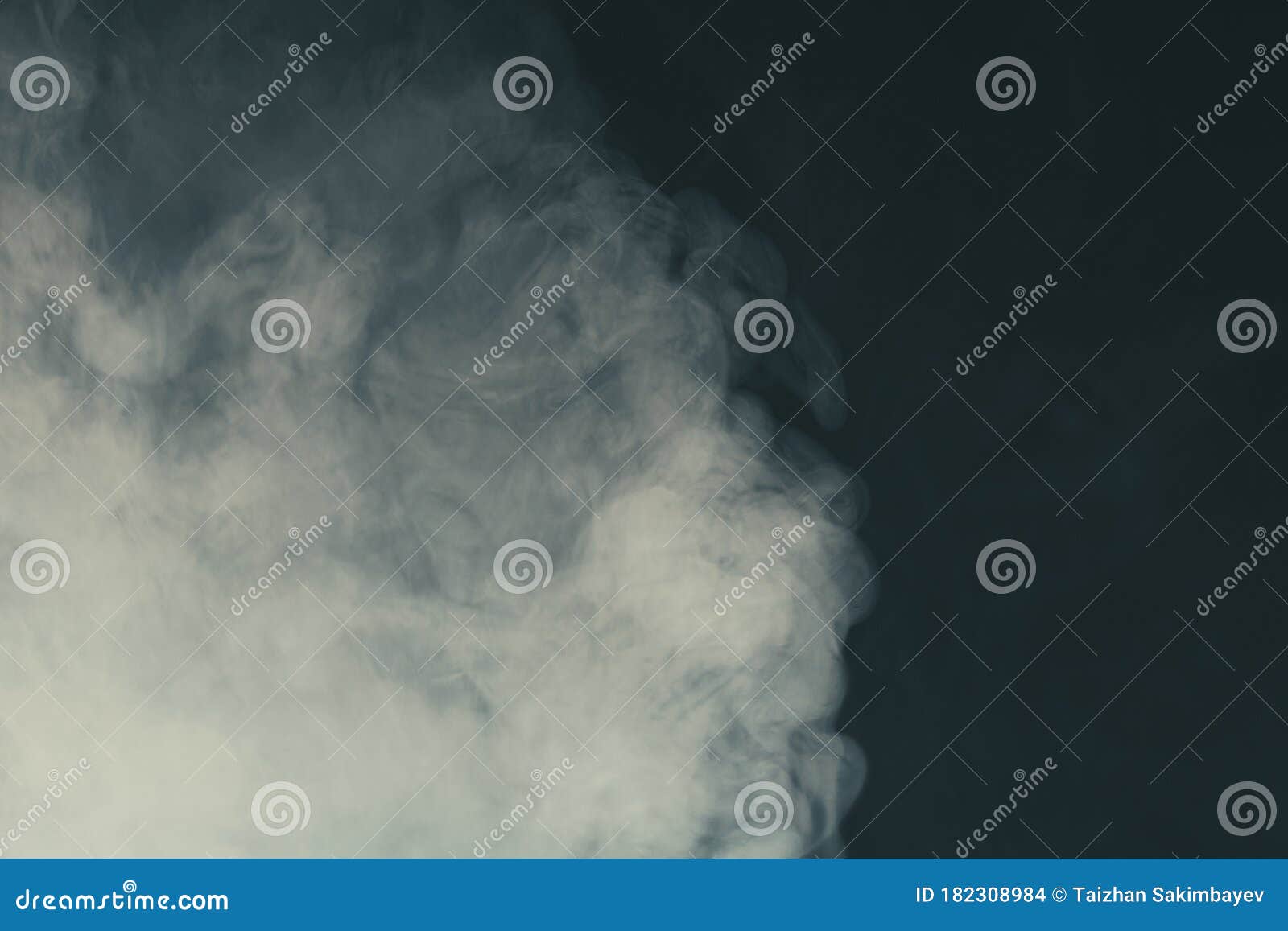 Mix of Blue and Mint Smoke on Black Background. Motion Blur Stock Photo ...