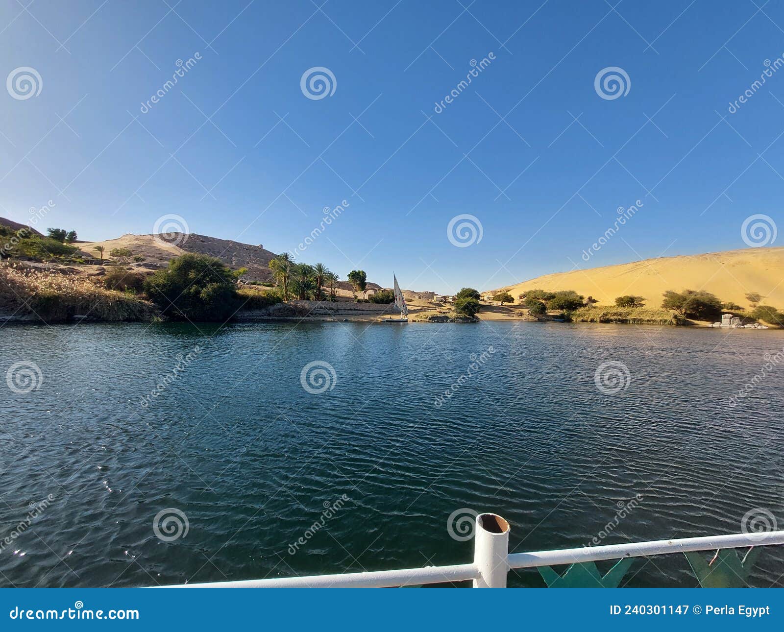 Mix of Blue Nile and Yellow Huge Desert Stock Image - Image of tree ...
