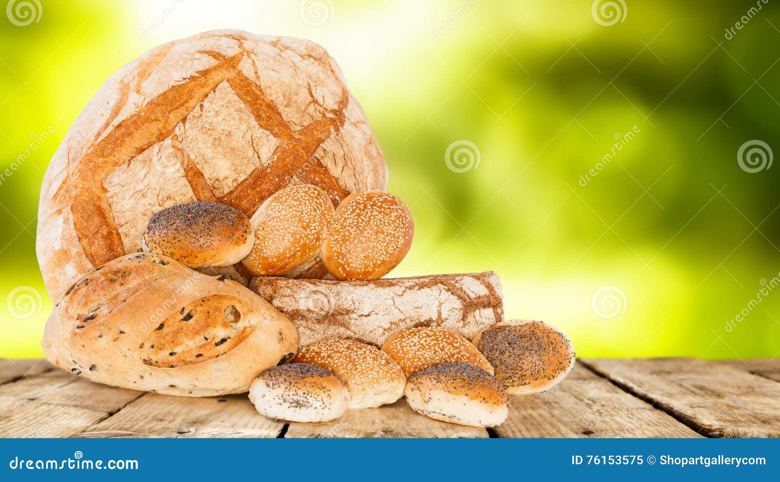 Mix of Breads stock image. Image of loaf, product, varieties - 76153575