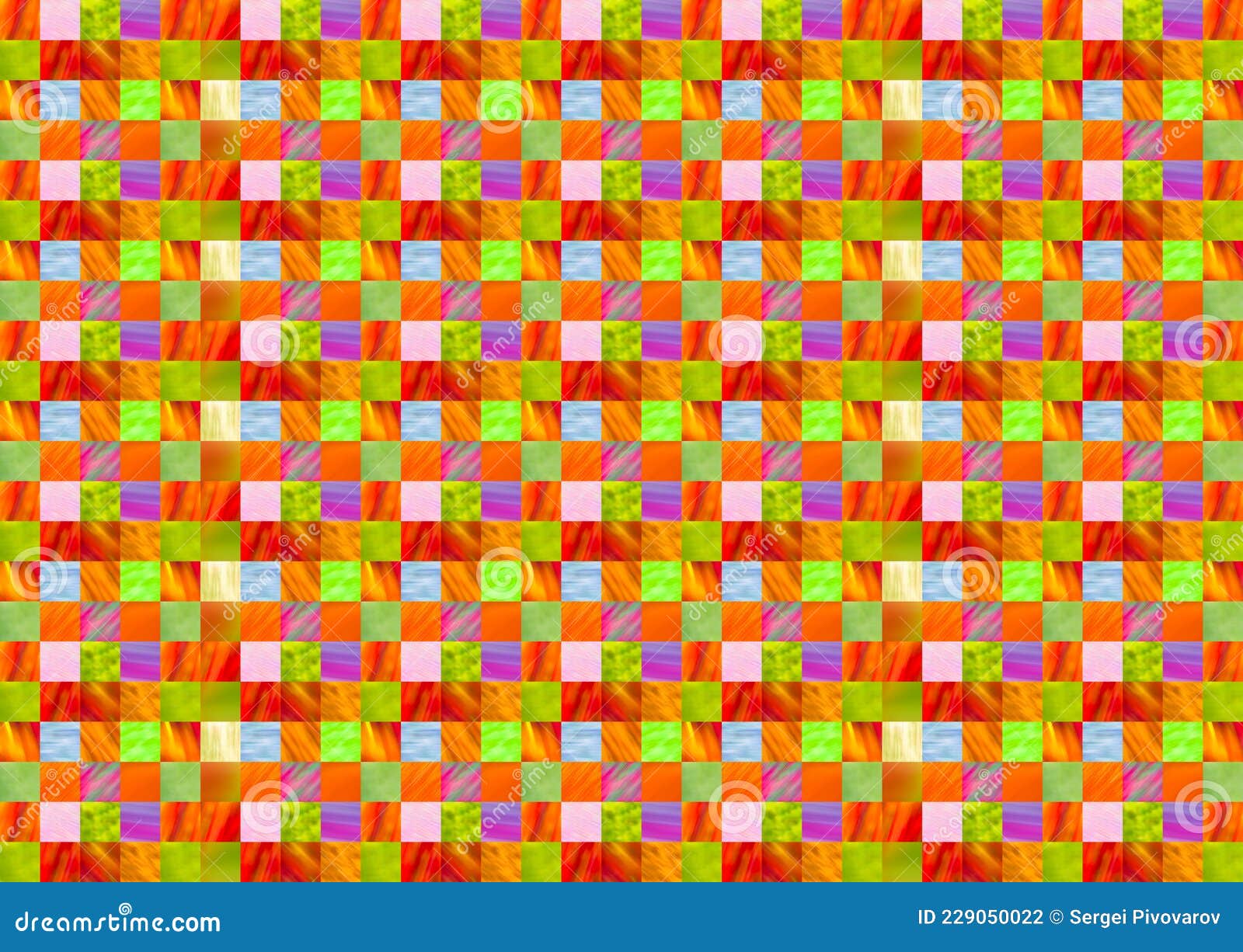 Mix of Bright Colors, Yellow Red Square Pattern Abstract Stock ...