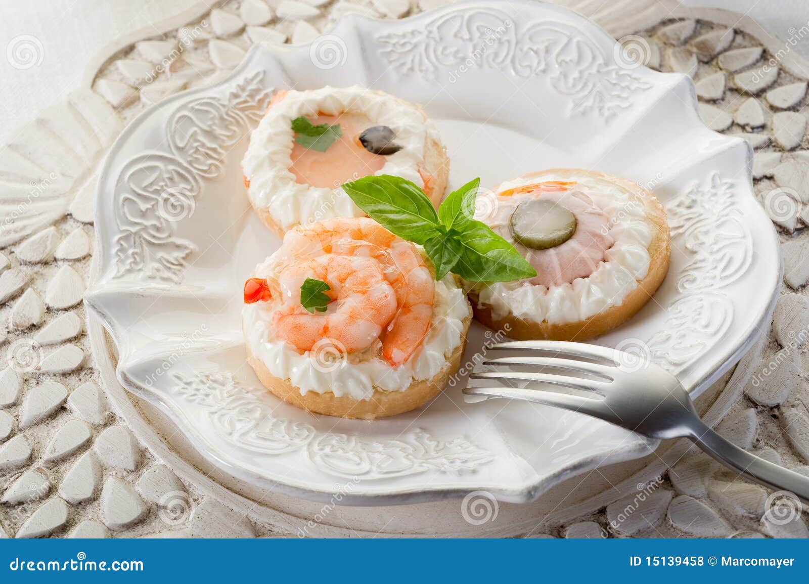 Mix canapes stock photo. Image of luxury, fork, leaf - 15139458