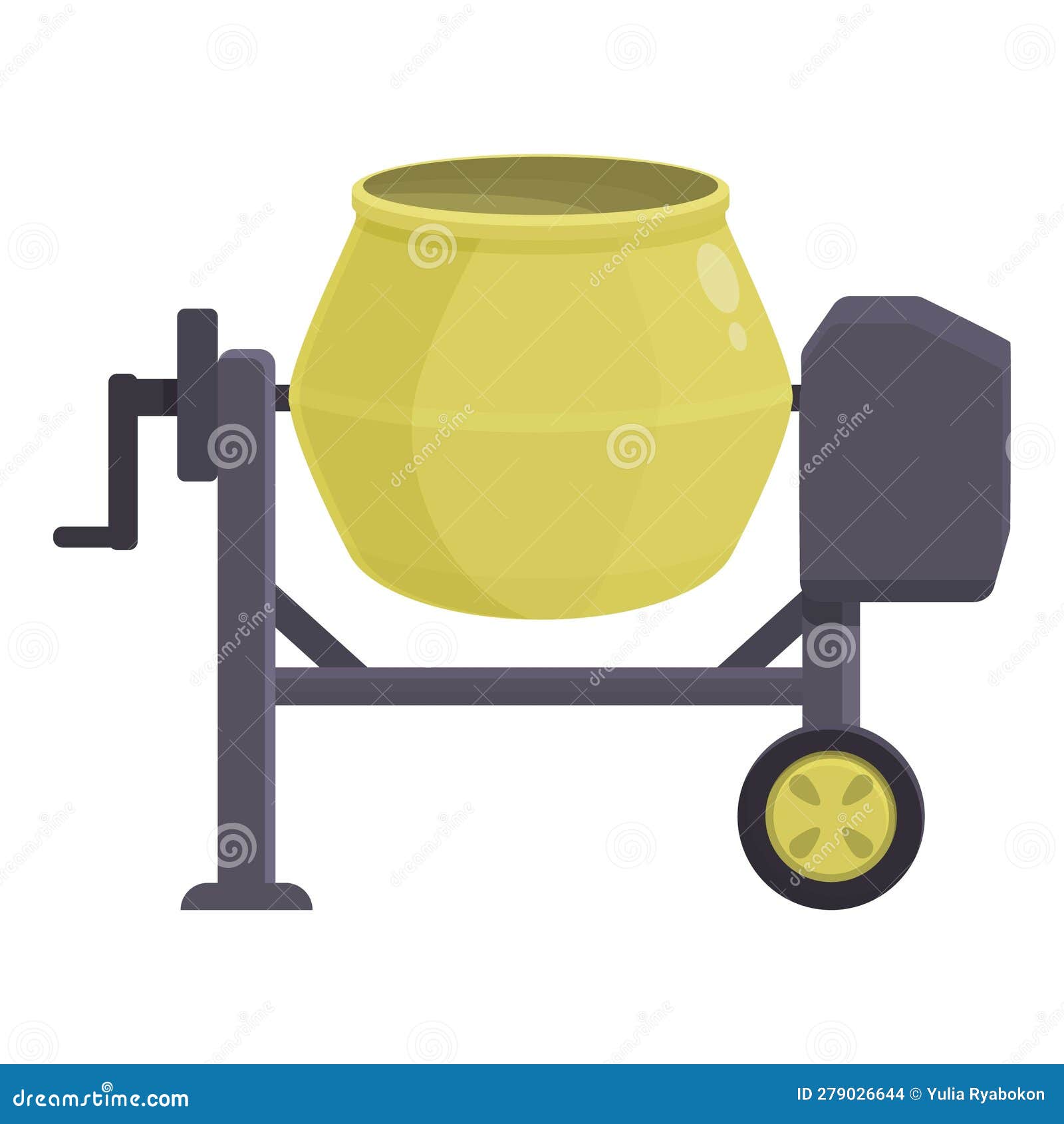 Mix Cement Icon Cartoon Vector. Concrete Mixer Stock Vector ...