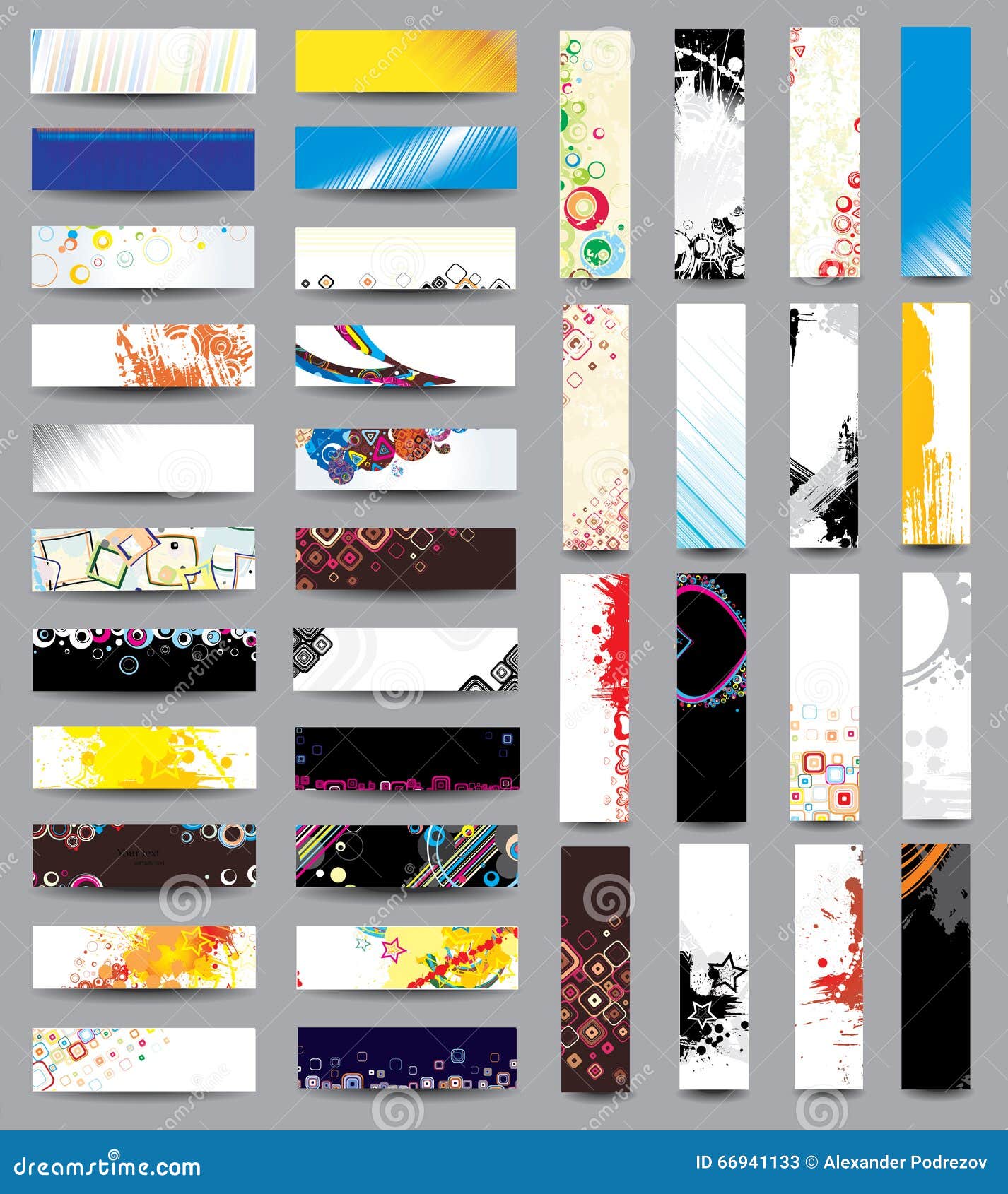 Mix Collection banners stock vector. Illustration of graphic - 66941133