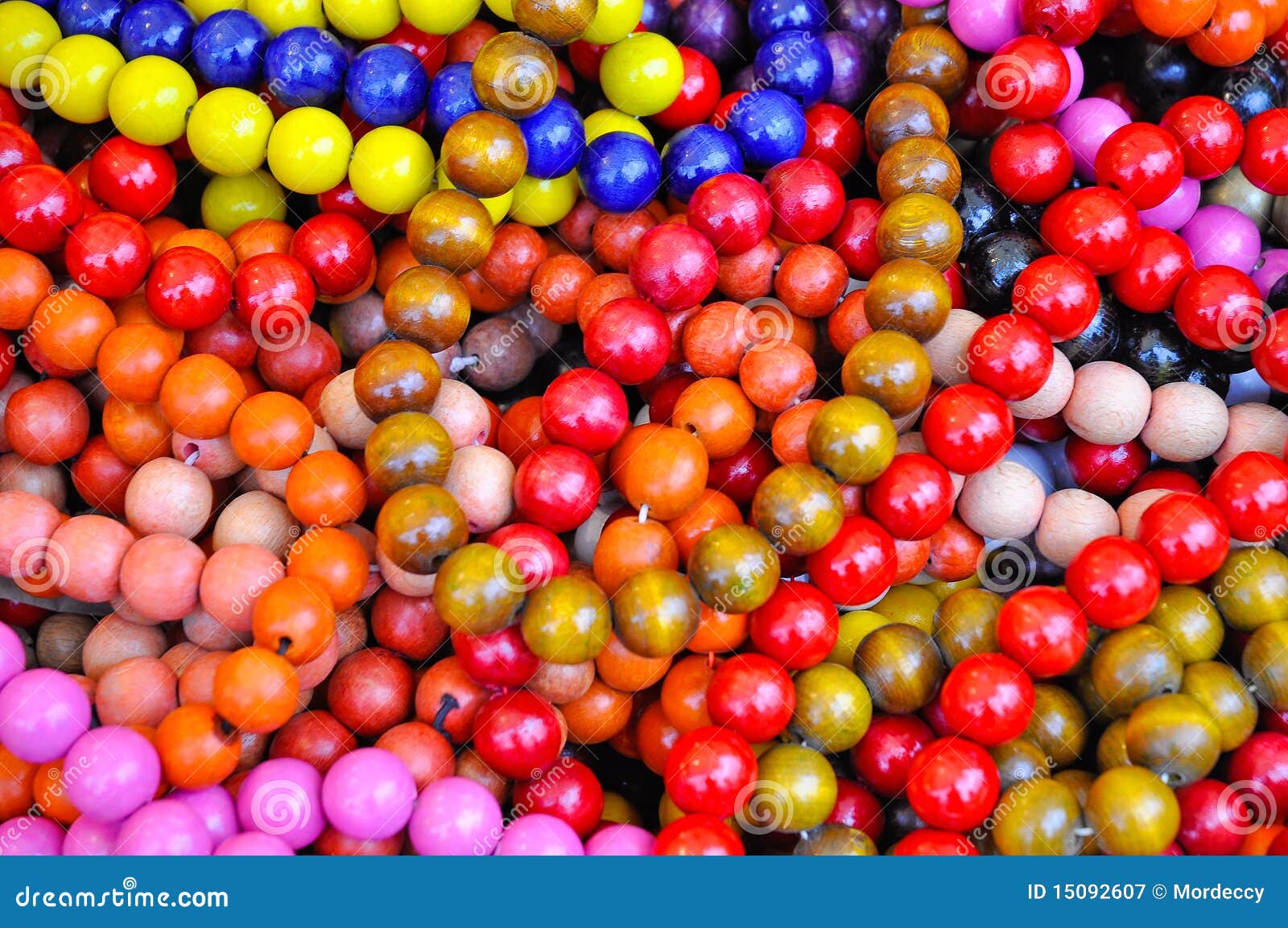 Mix of colorful beads stock image. Image of wood, blue - 15092607