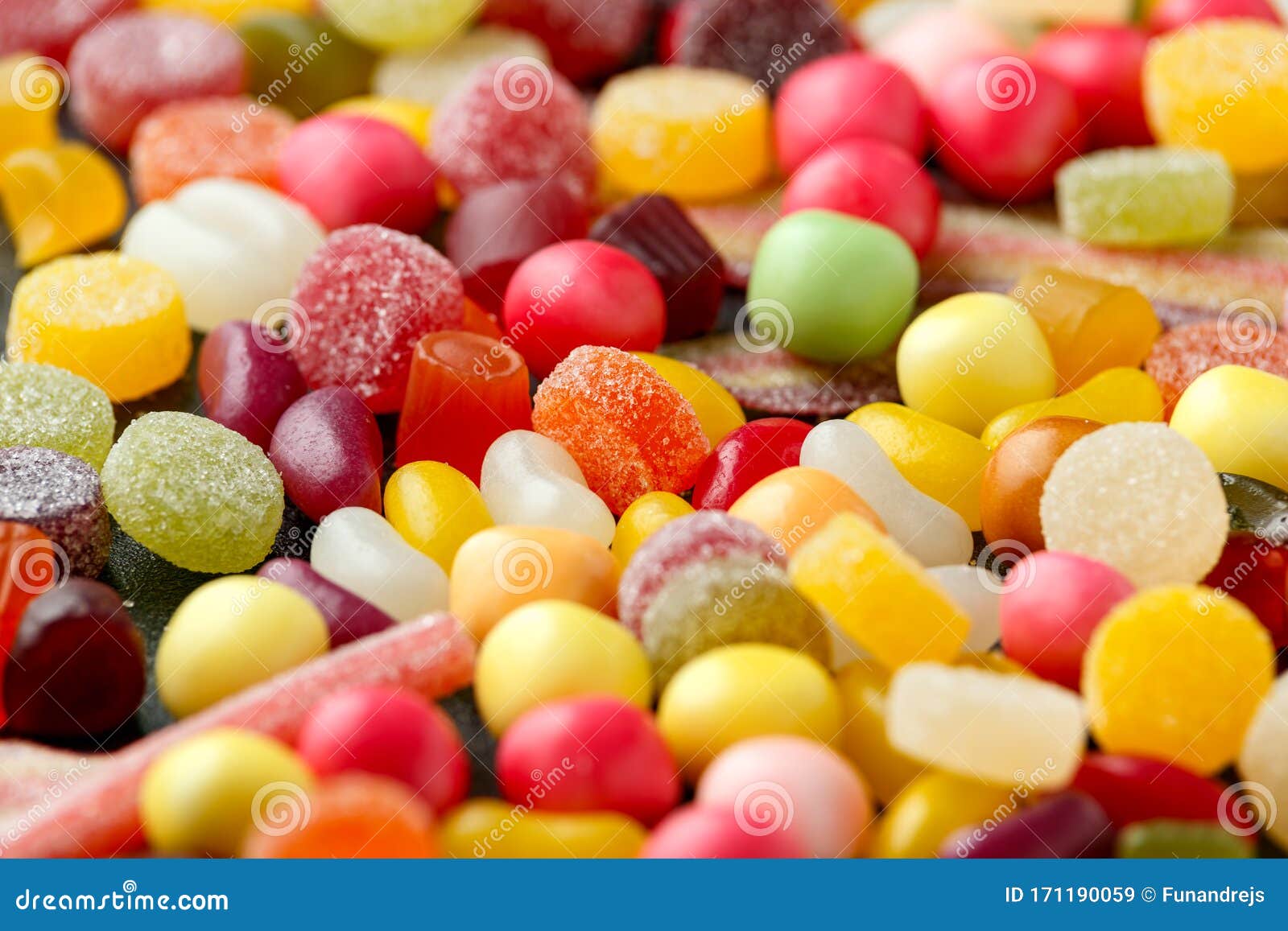 A Mix of Colorful Candy on Background, Texture Stock Image - Image of ...