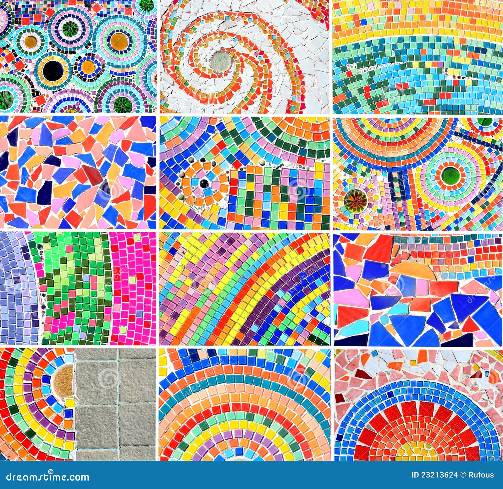 Mix Colorful Mosaic Background Stock Photo - Image of bright, design ...