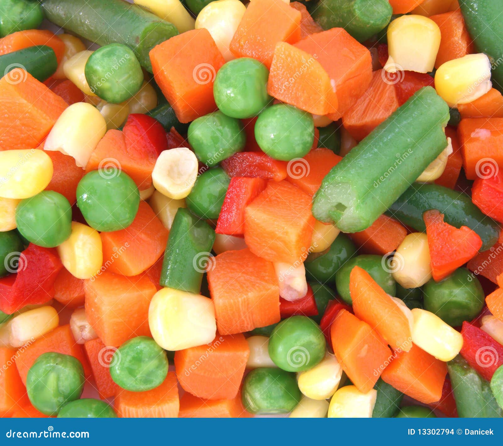 Mix of Cooked Vegetable on Plate Stock Photo - Image of pepper ...