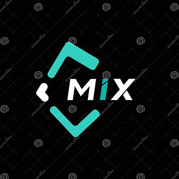MIX Creative Minimalist Letter Logo. MIX Unique Vector Initials ...