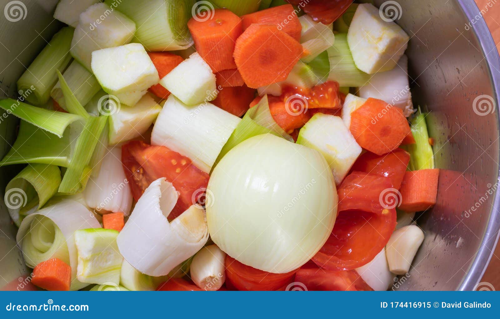 Mix of Cut Vegetables Ready To Cook Stock Image - Image of group, onion ...