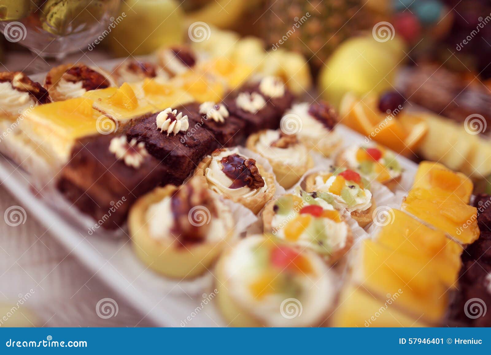 Mix of Delicious Small Cakes Stock Image - Image of decor, homemade ...