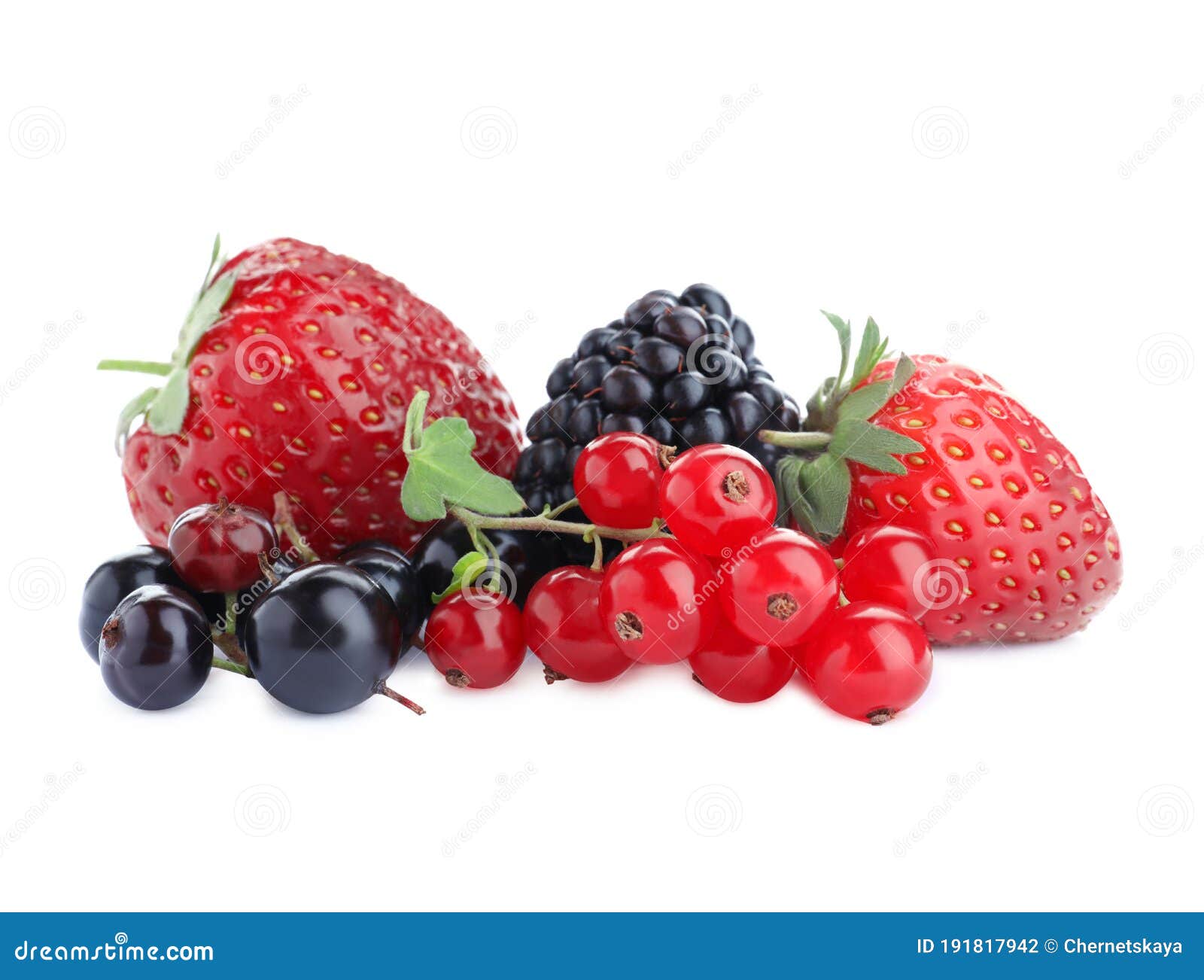 Mix of Different Fresh Berries Isolated Stock Photo - Image of design ...