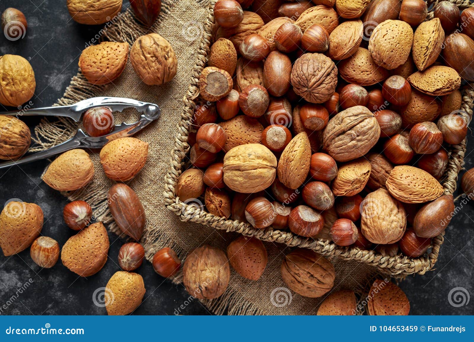 Mix of Different Kinds of Nuts in Shell Stock Image - Image of bowl ...