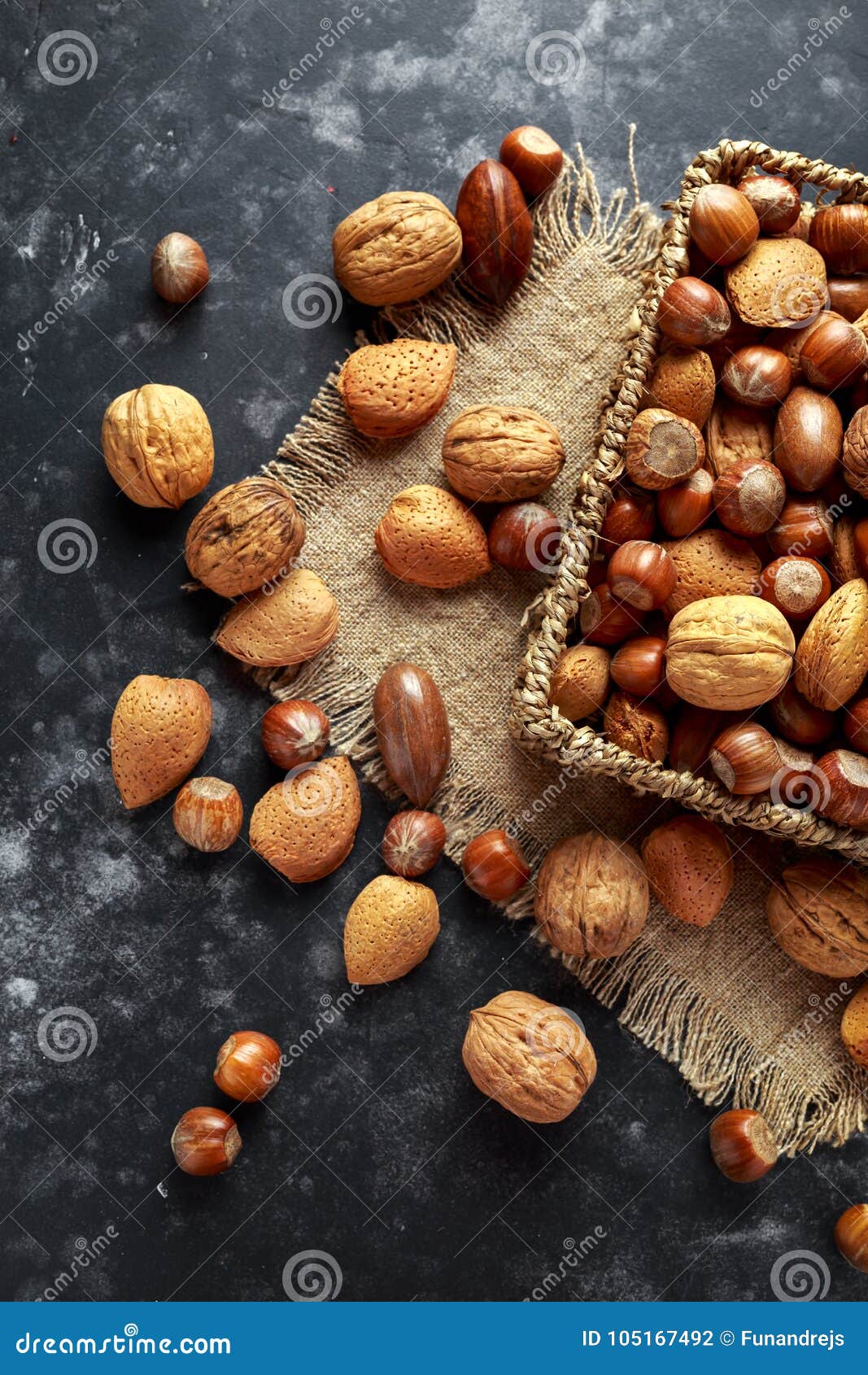 Mix of Different Kinds of Nuts in Shell Stock Photo - Image of almond ...