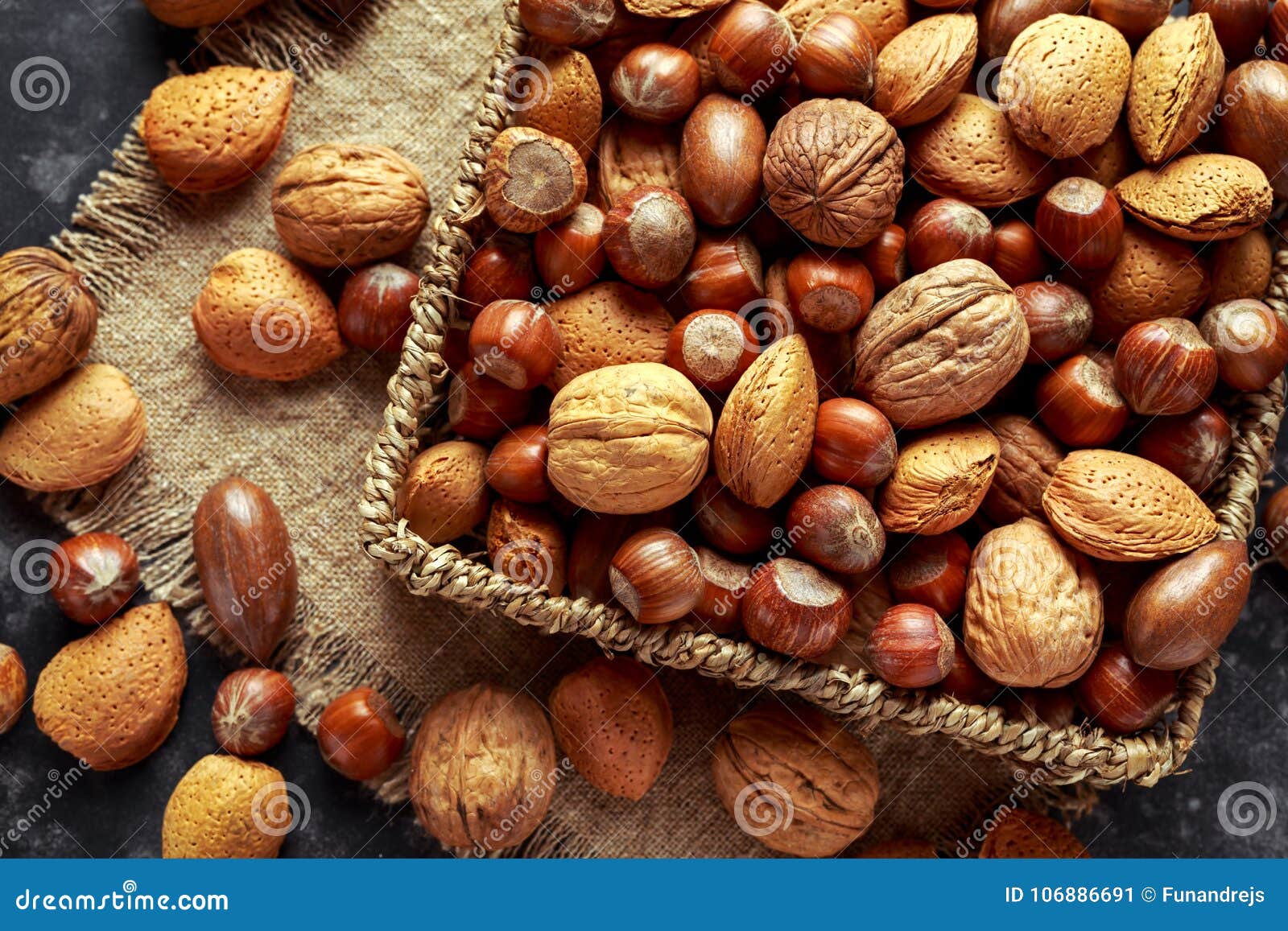 Mix of Different Kinds of Nuts in Shell Stock Image - Image of closeup ...
