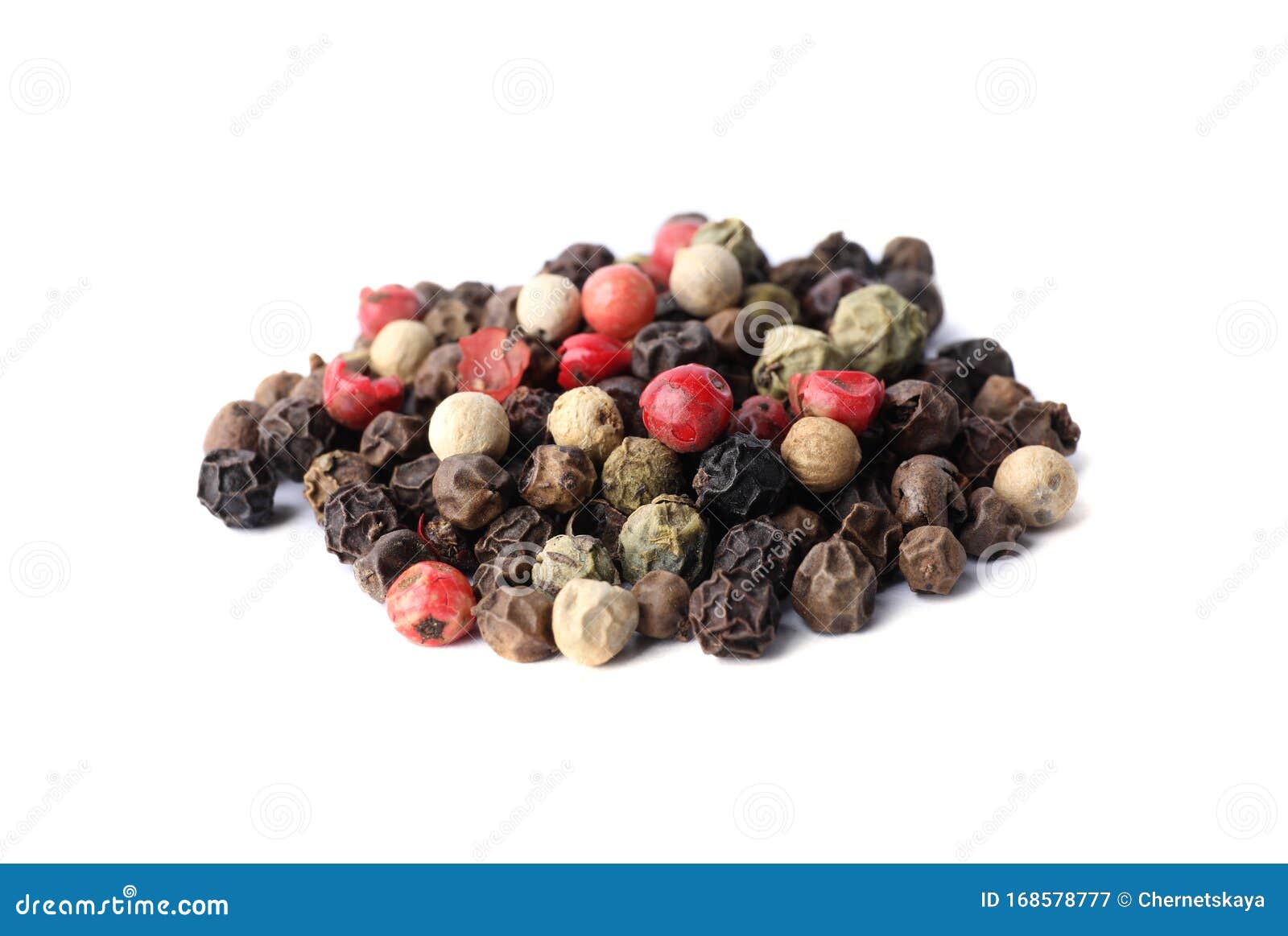 Mix of Different Pepper Grains Isolated Stock Image - Image of black ...