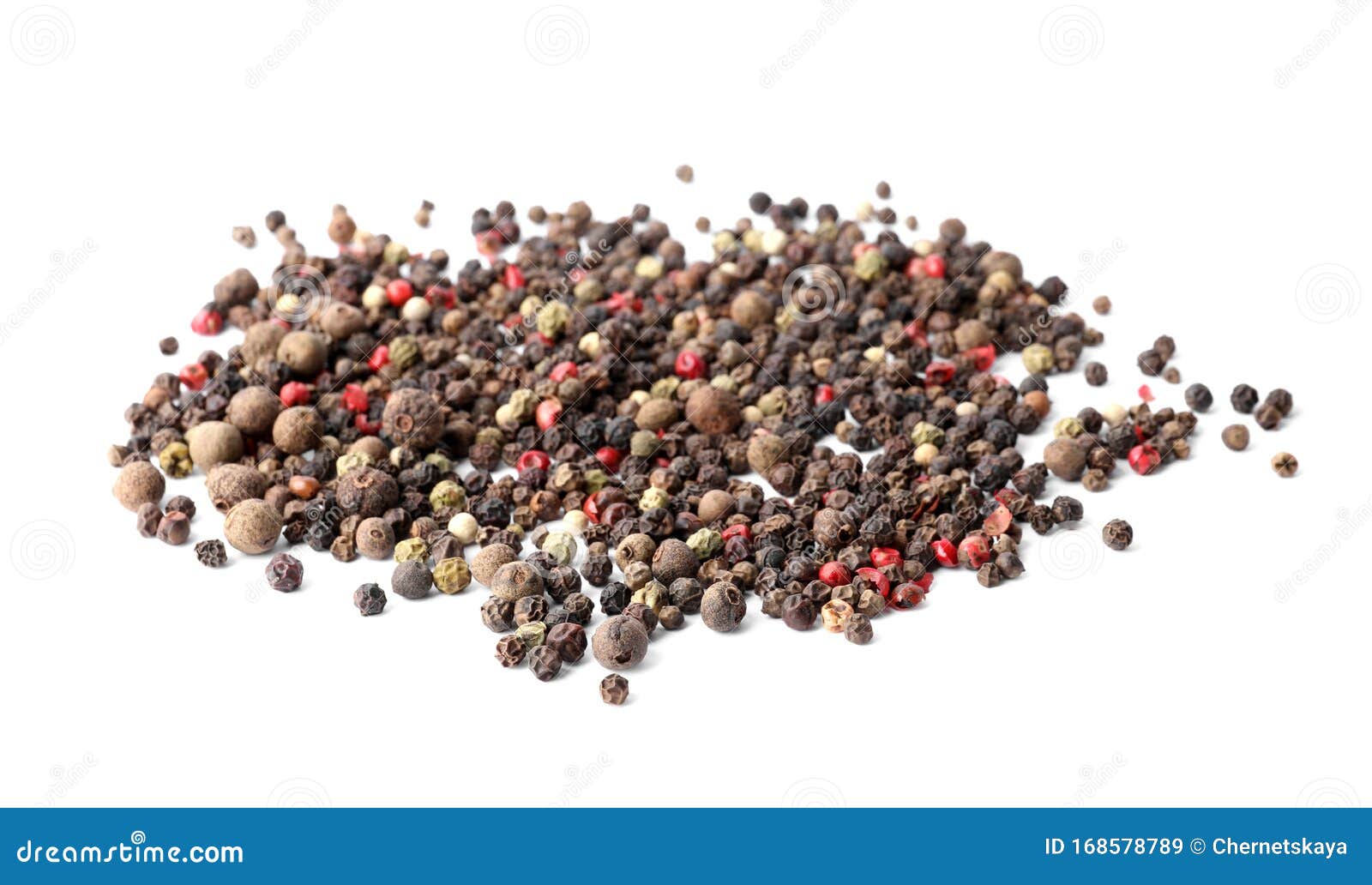 Mix of Different Pepper Grains Isolated Stock Image - Image of healthy ...