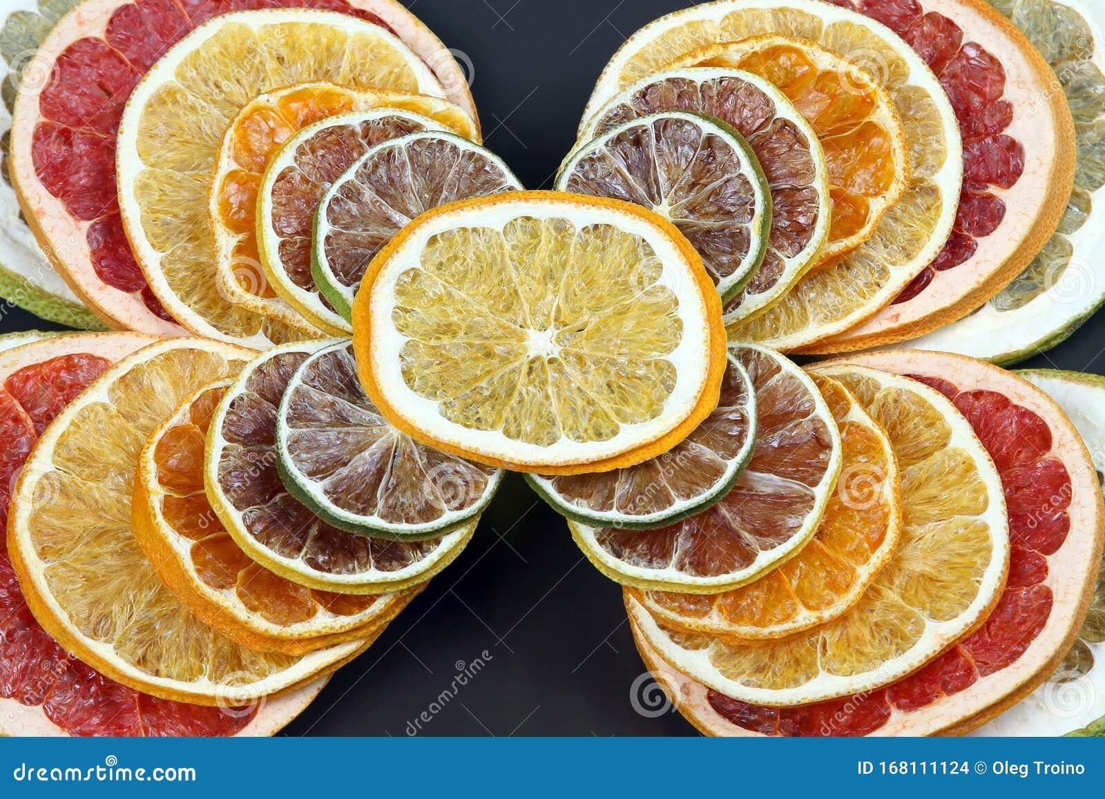 Mix Different Pieces of Dried Citrus Fruit on a Plate Stock Photo ...