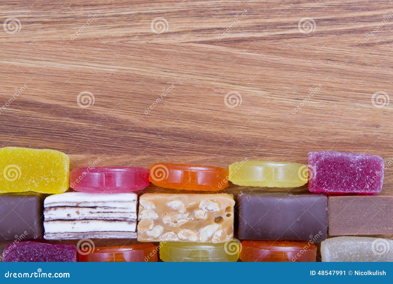 Mix of Different Types of Candies Stock Image - Image of background ...