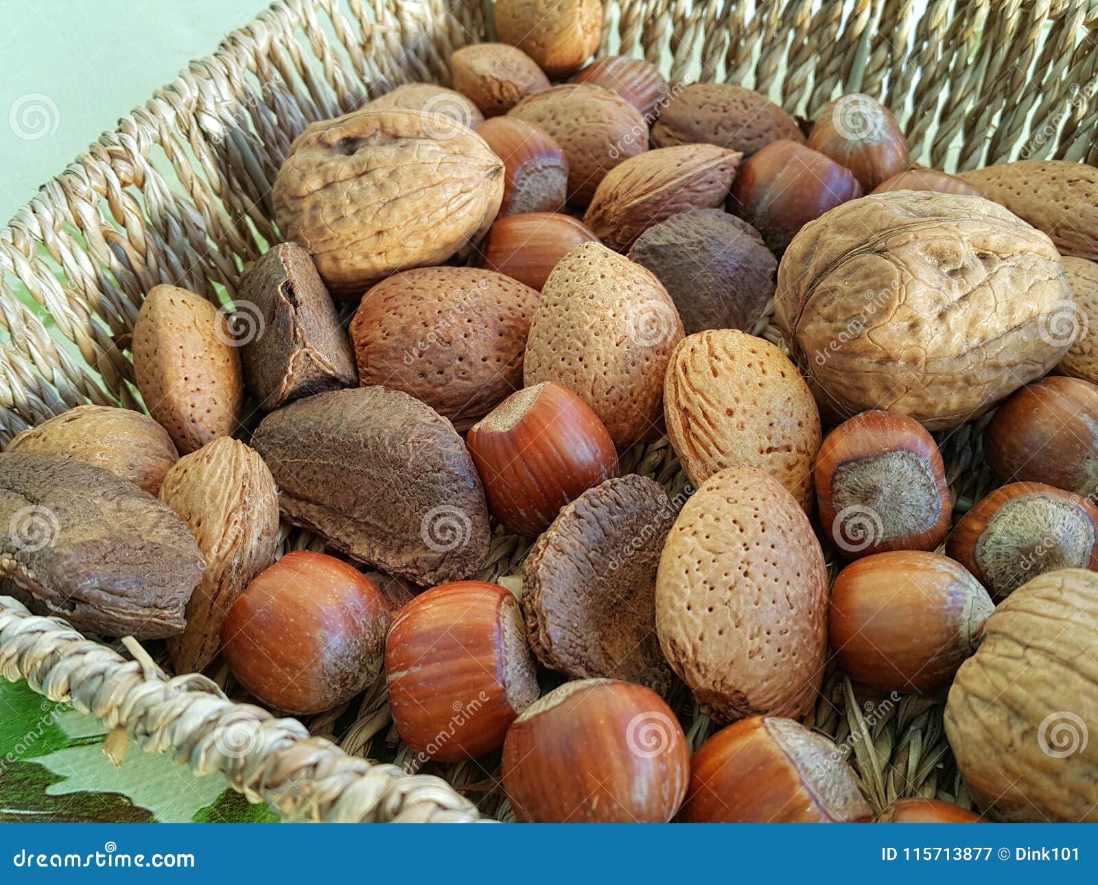 Mix of Different Types Nuts Close-up Stock Image - Image of buckram ...