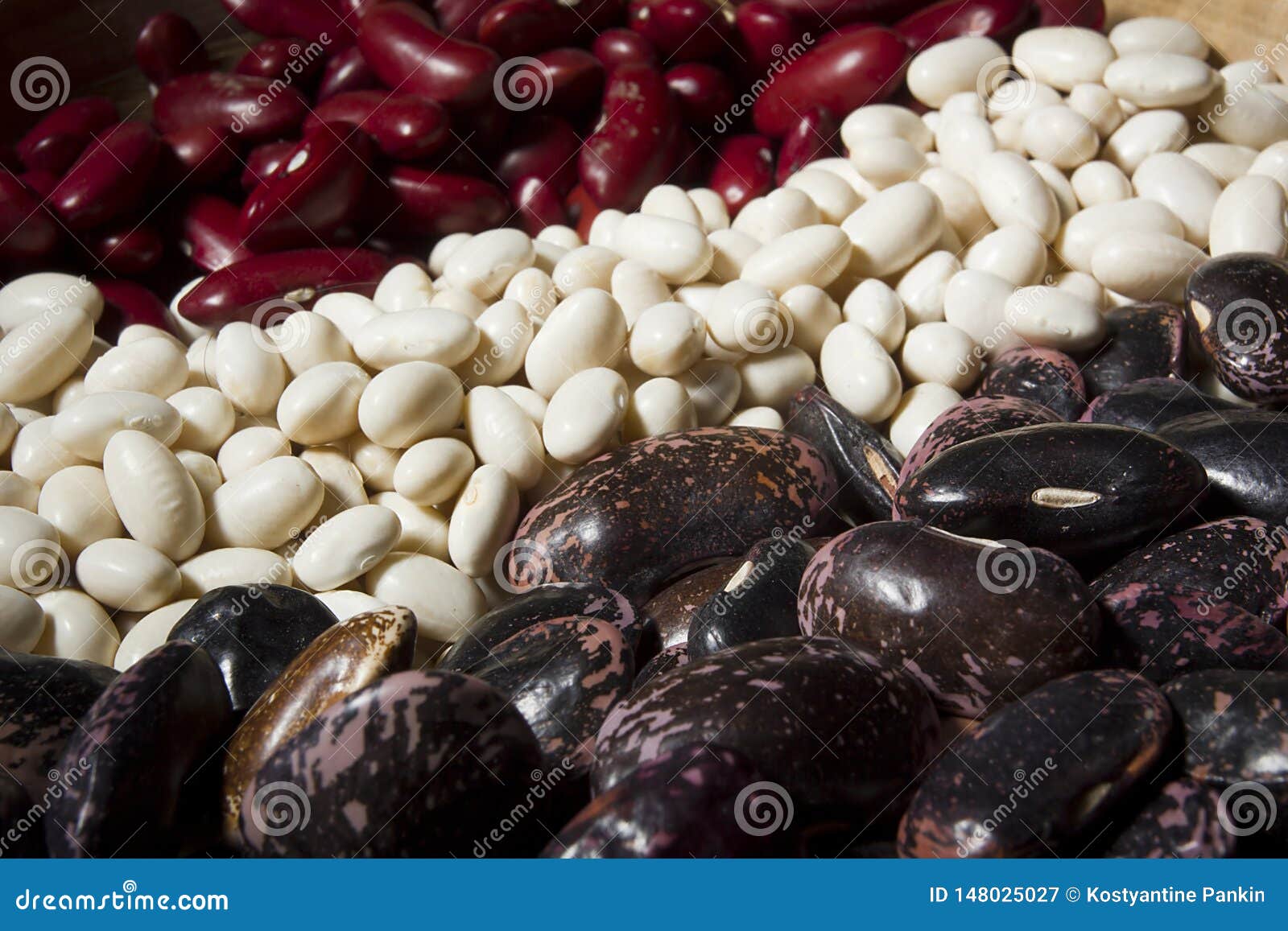 Mix of Different Varieties of Beans Stock Image - Image of legume, bean ...