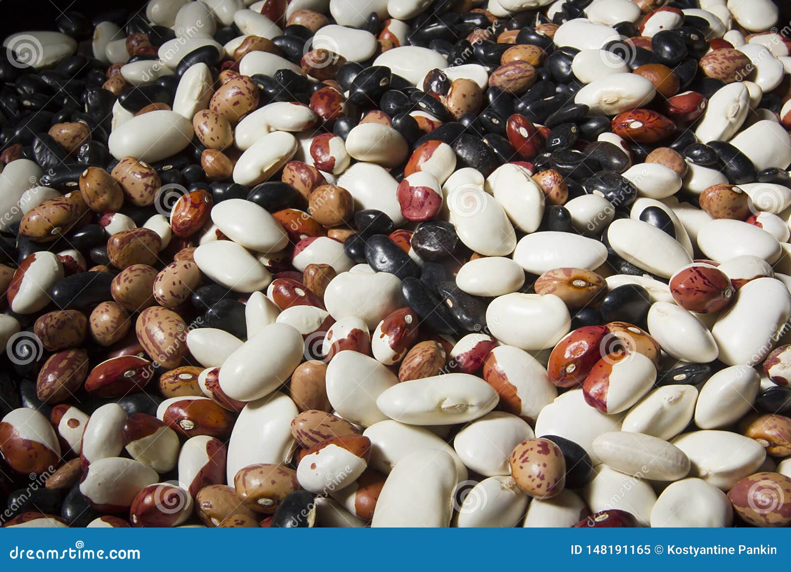 Mix of Different Varieties of Beans Stock Image - Image of natural ...