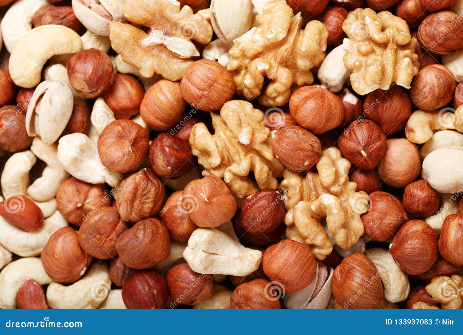 Mix of Dried Nuts As Background Stock Image - Image of nuts, assorted ...