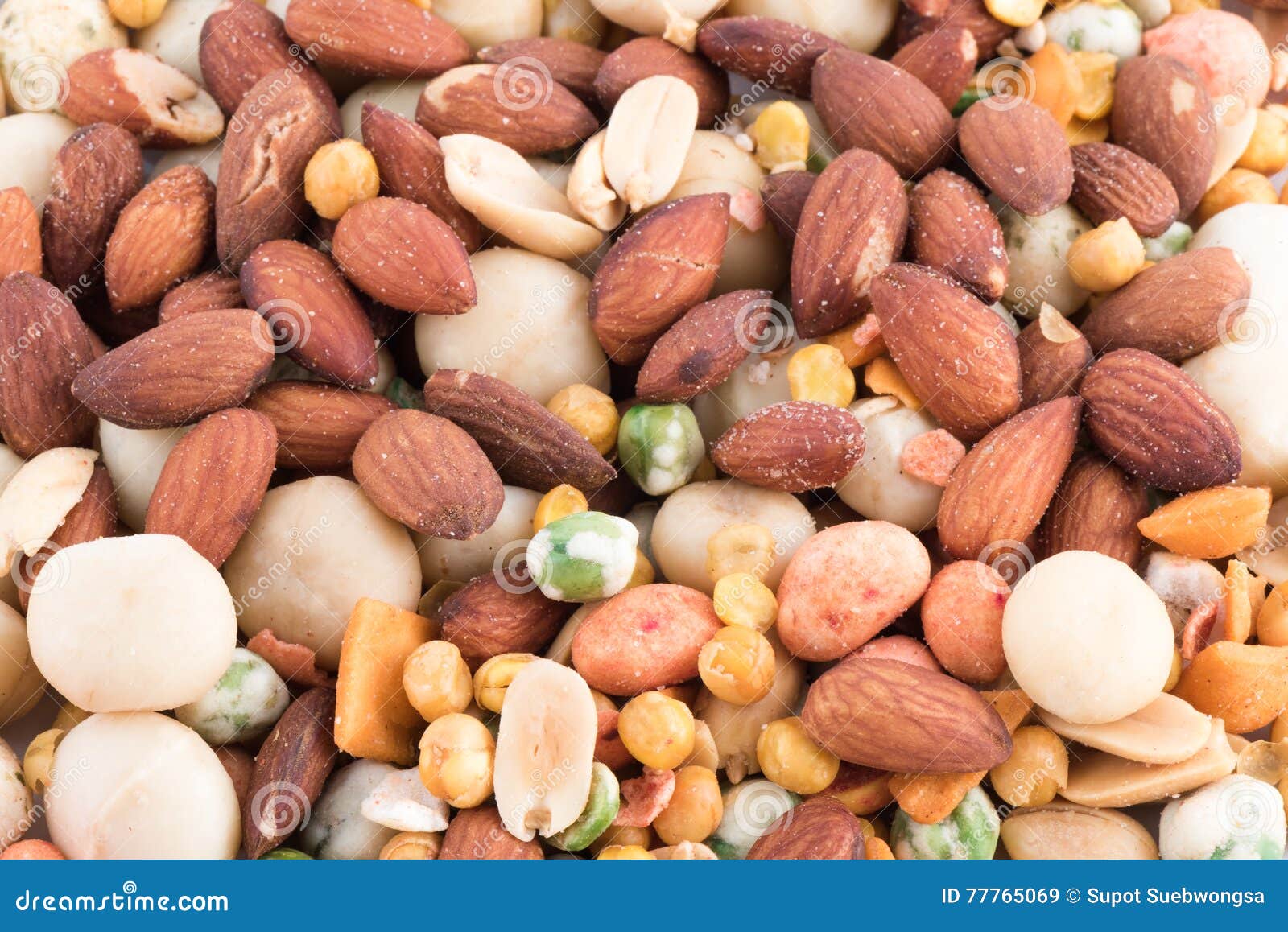 Mix of dry nuts stock image. Image of bowl, yellow, vegan - 77765069