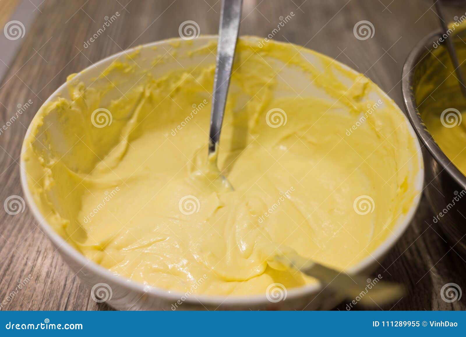 Mix of Flour and Egg for Bakery Stock Image - Image of concoction ...