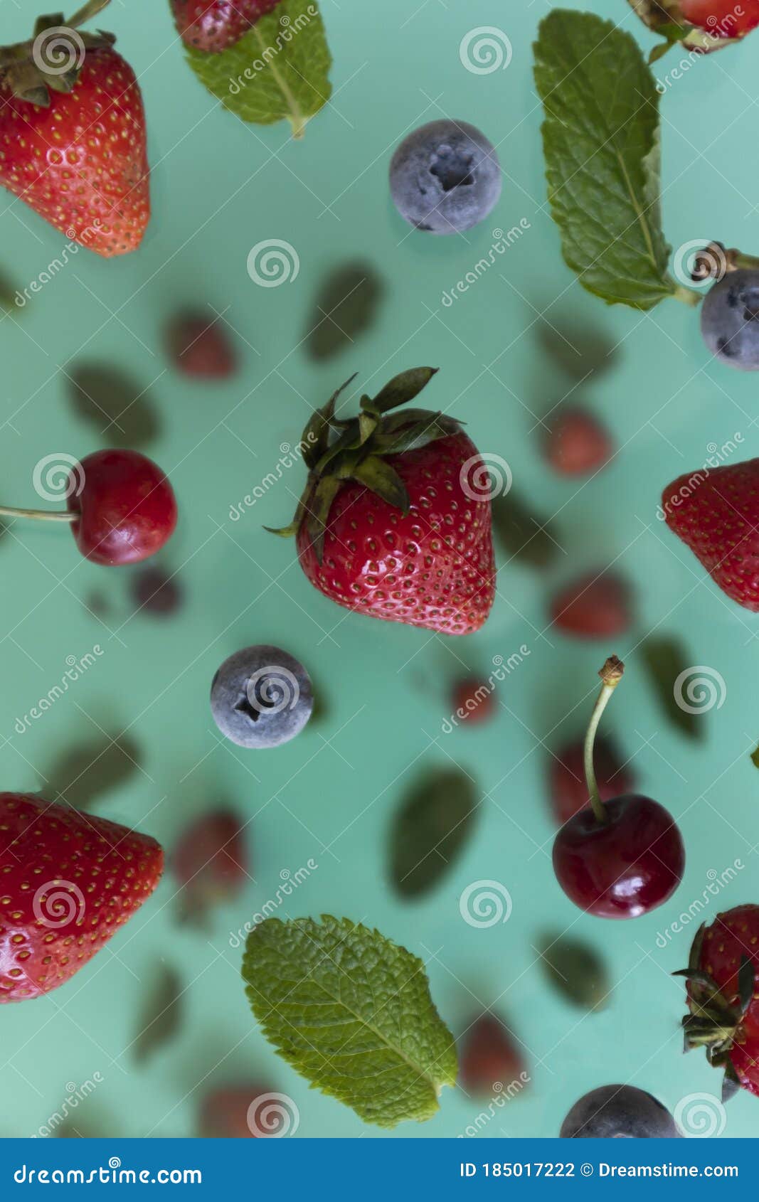 Flying Berries Isolated On White Background With Clipping Path ...