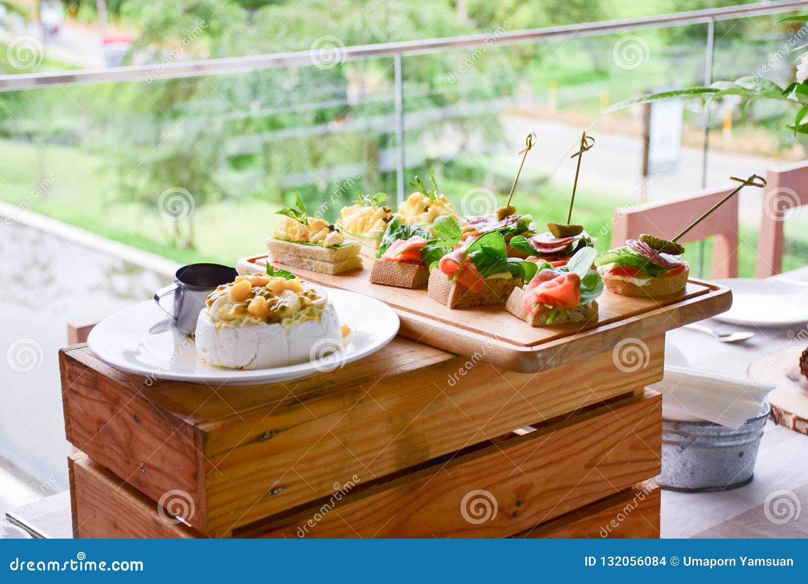 Mix food on dinner table. stock photo. Image of catering - 132056084