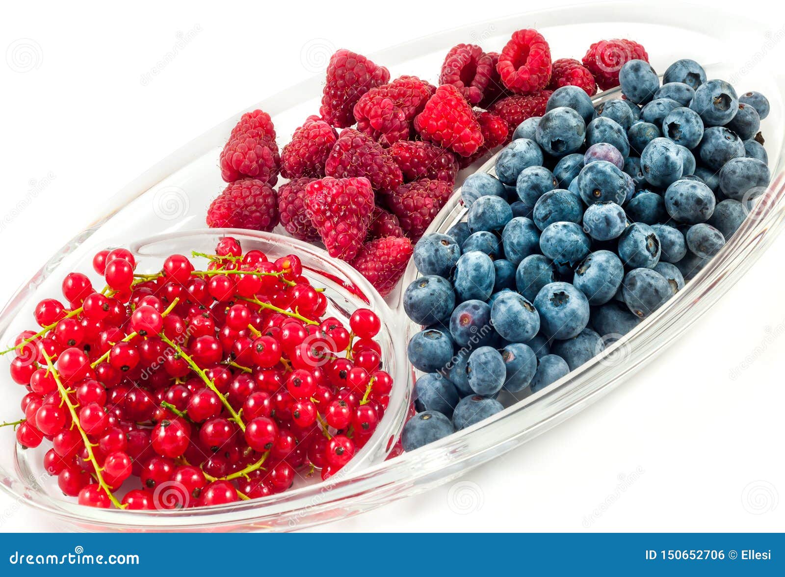 Mix of Fresh Berries. Raspberry, Red Currant and Blueberries Stock ...