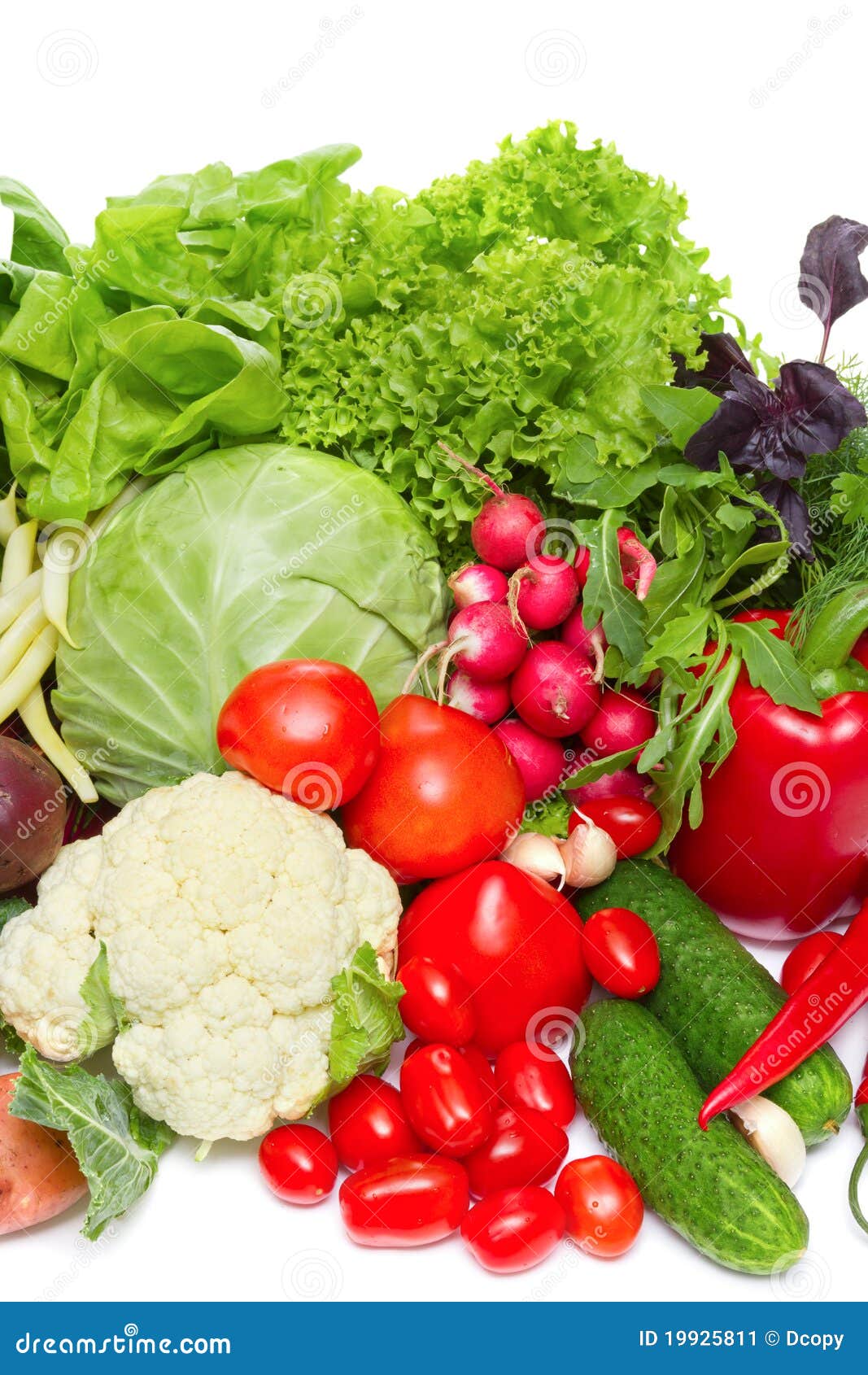 Mix of fresh vegetables stock image. Image of lettuce - 19925811