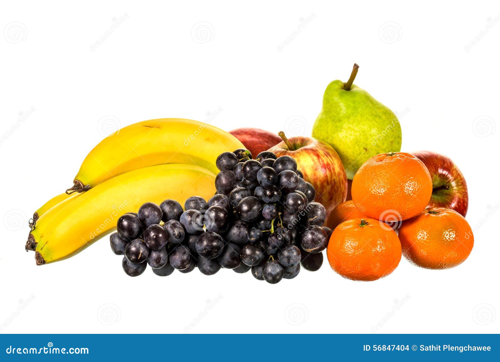 Mix Fruit Isolated on White Background Stock Photo - Image of healthy ...