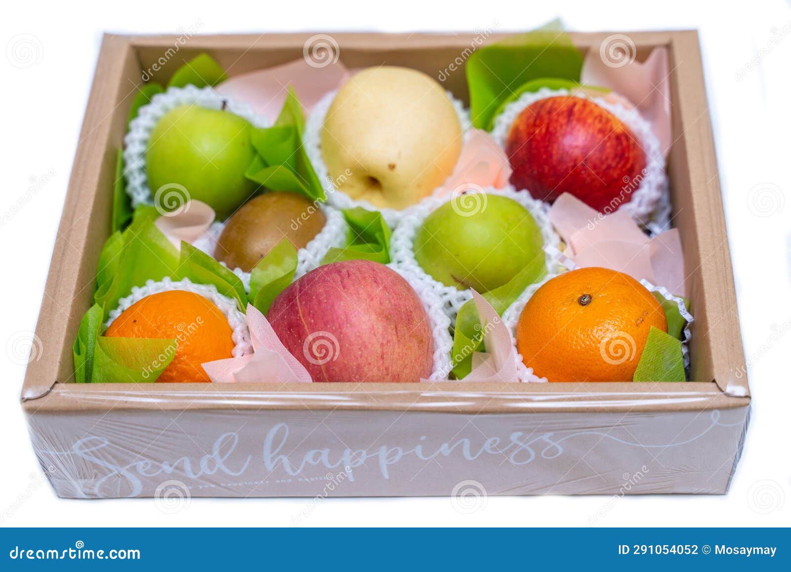 Mix Fruit Set in Box Premium Gift Stock Photo - Image of close ...