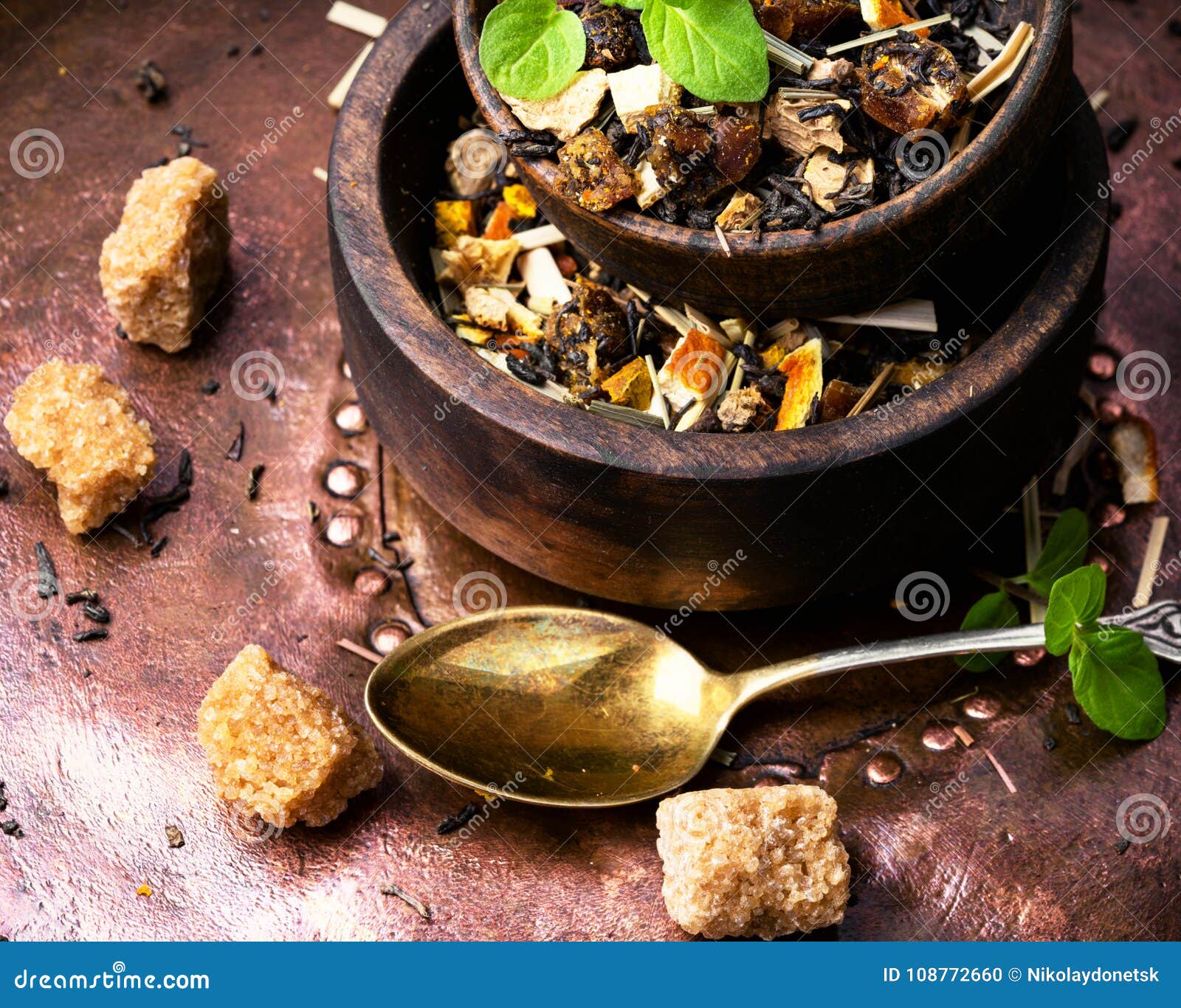 Leaves of fruit tea stock photo. Image of detail, health - 108772660