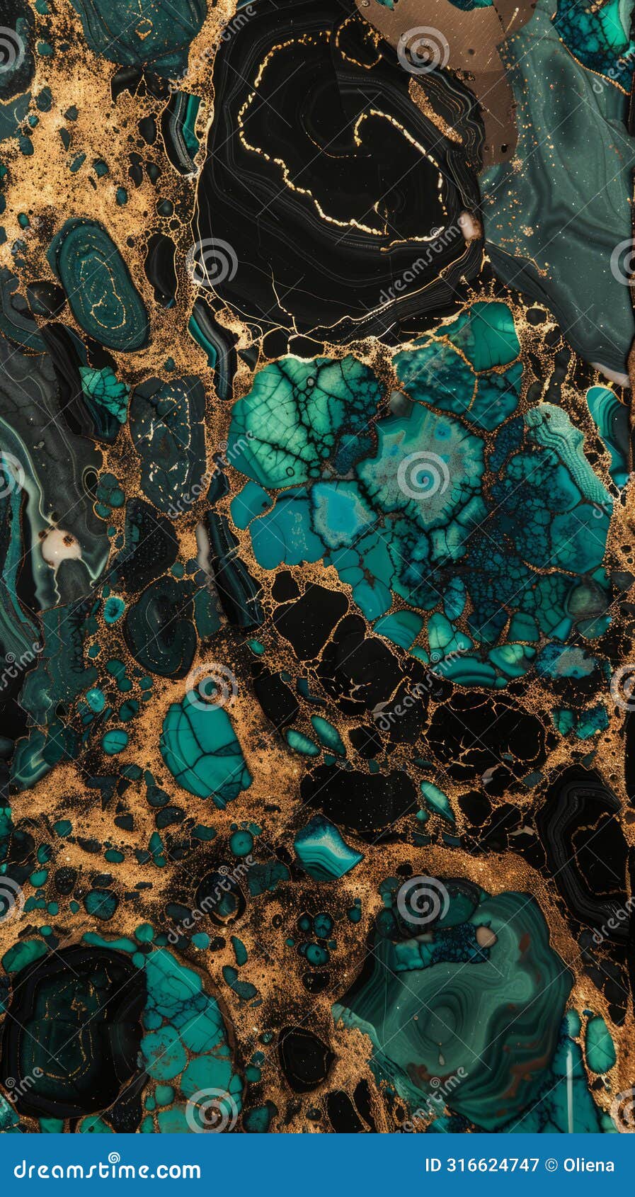 Mix of Gold, Malachite and Turquoise Textures Pattern Ai Generated ...