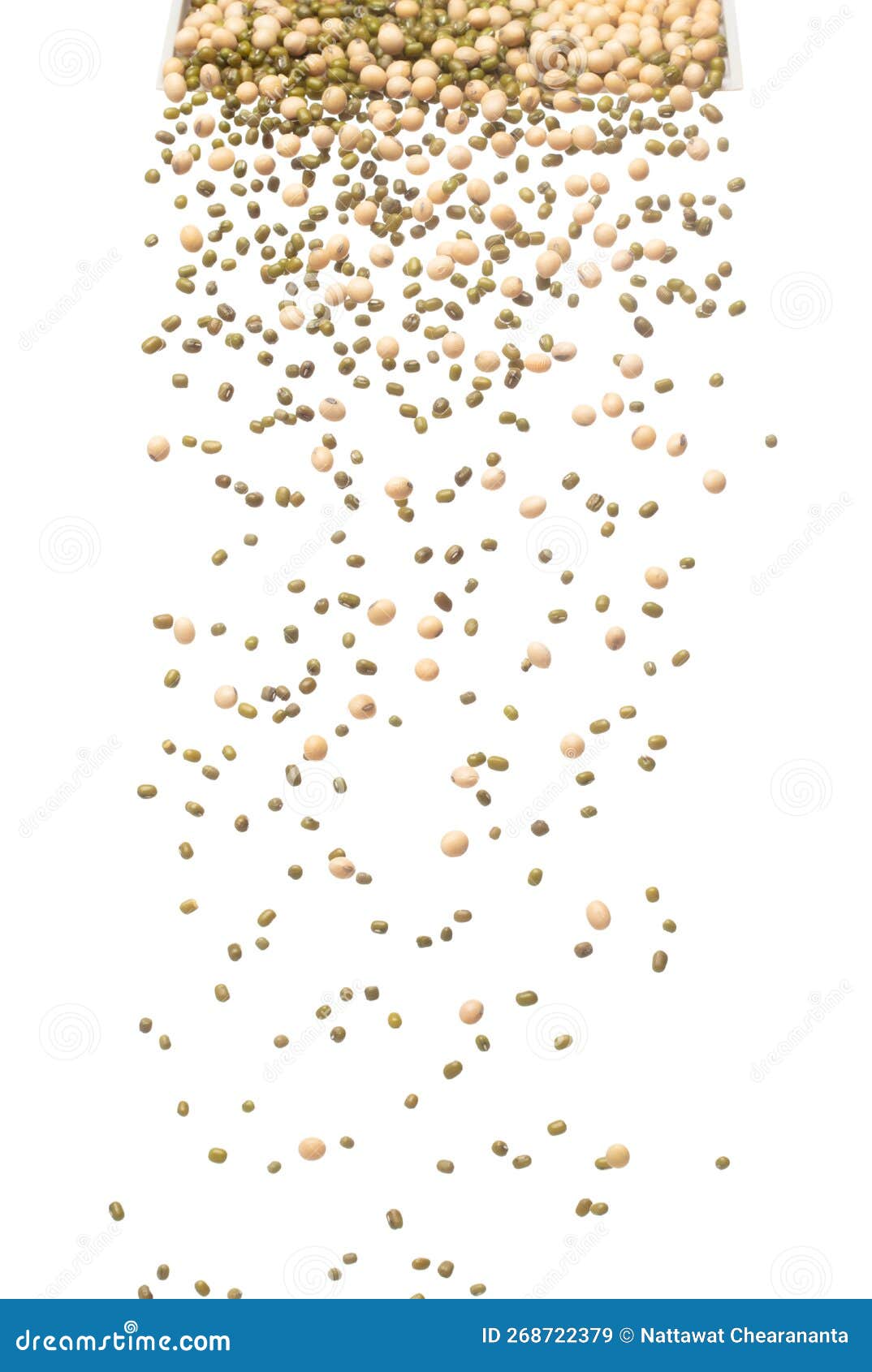 Mix Green Mung Soy Beans Fall Down Explosion, Several Kind Bean Float ...