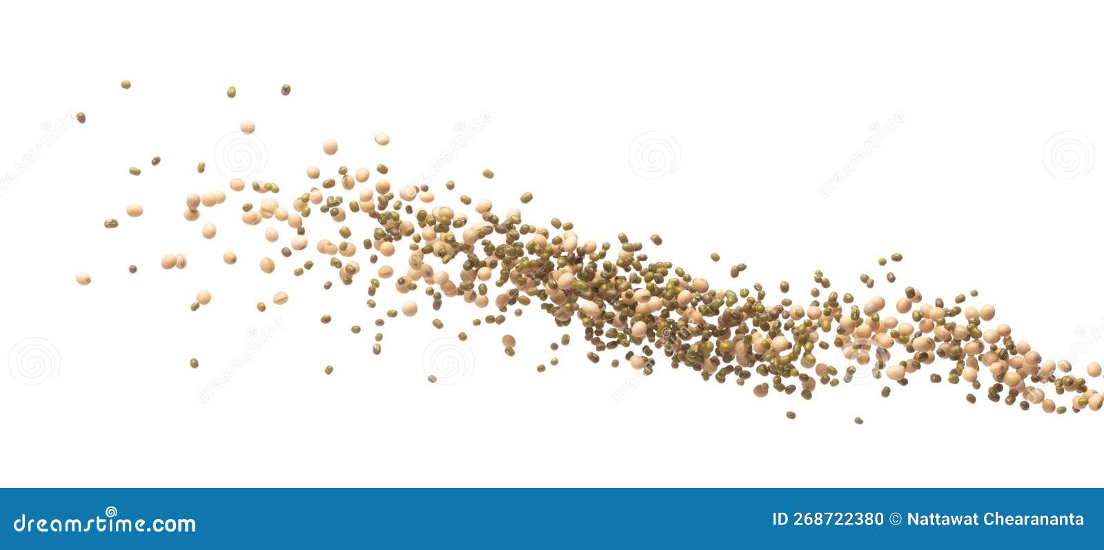 Mix Green Mung Soy Beans Fall Down Explosion, Several Kind Bean Float ...