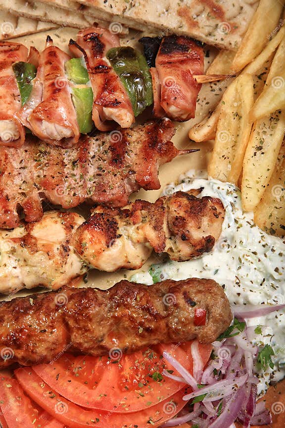 Mix grill on stick stock photo. Image of special, bacon - 21917636