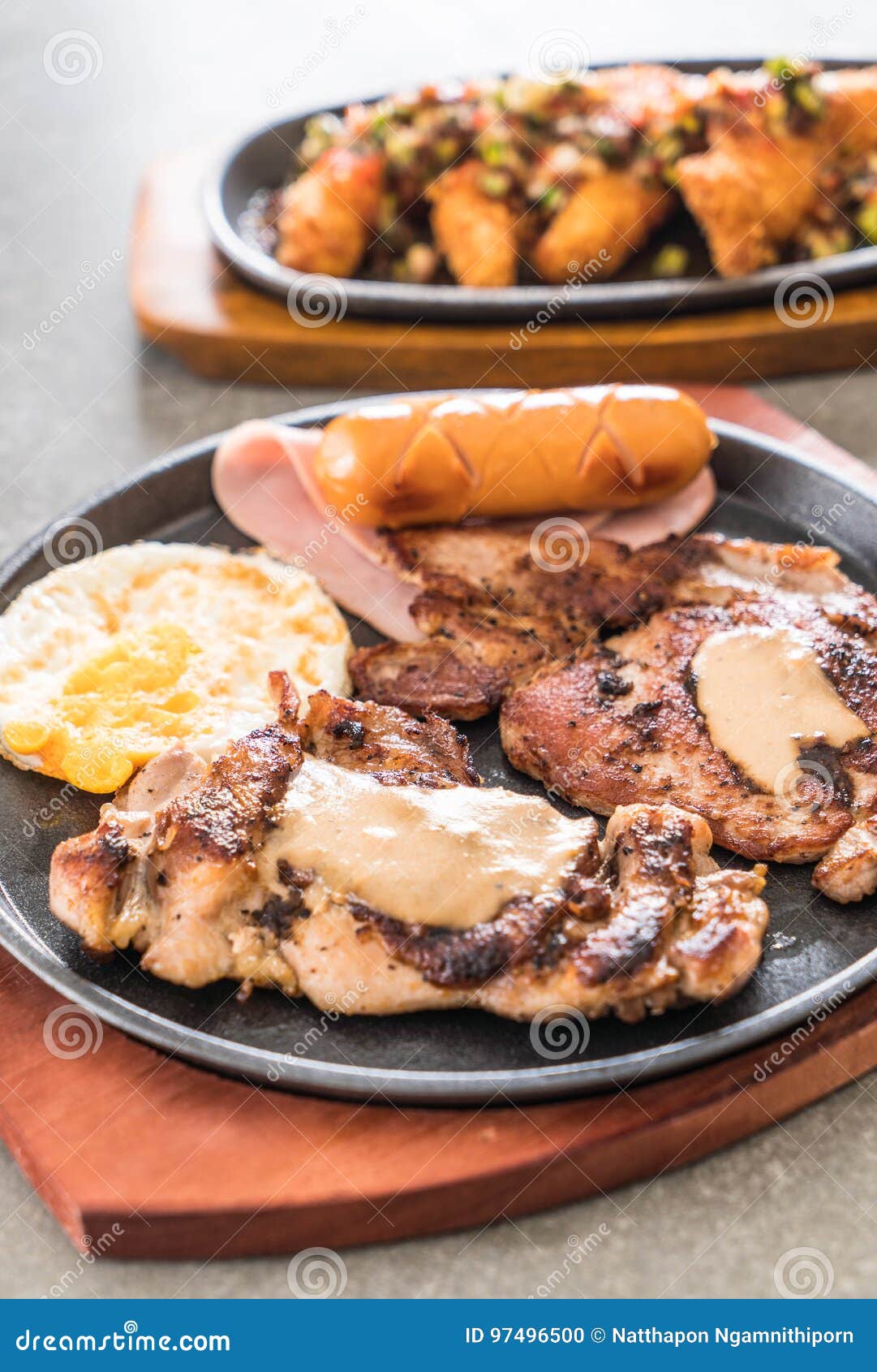 Mix grilled steak stock photo. Image of dinner, mixed - 97496500