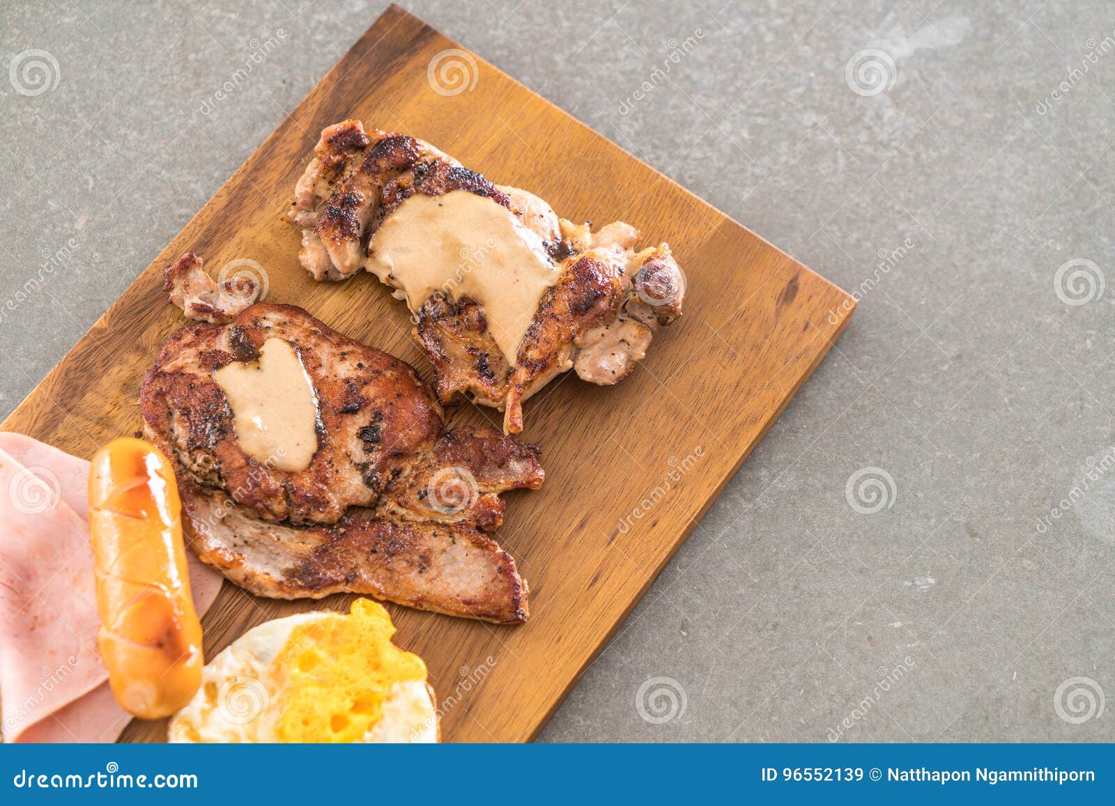 Mix grilled steak stock image. Image of fried, sausage - 96552139