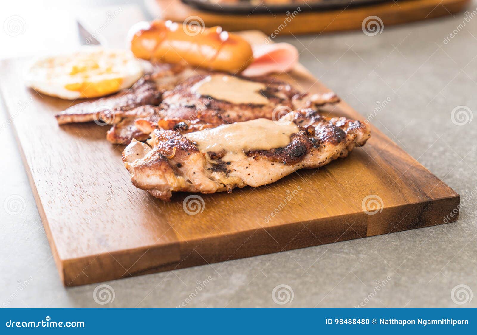 Mix grilled steak stock photo. Image of catering, pork - 98488480