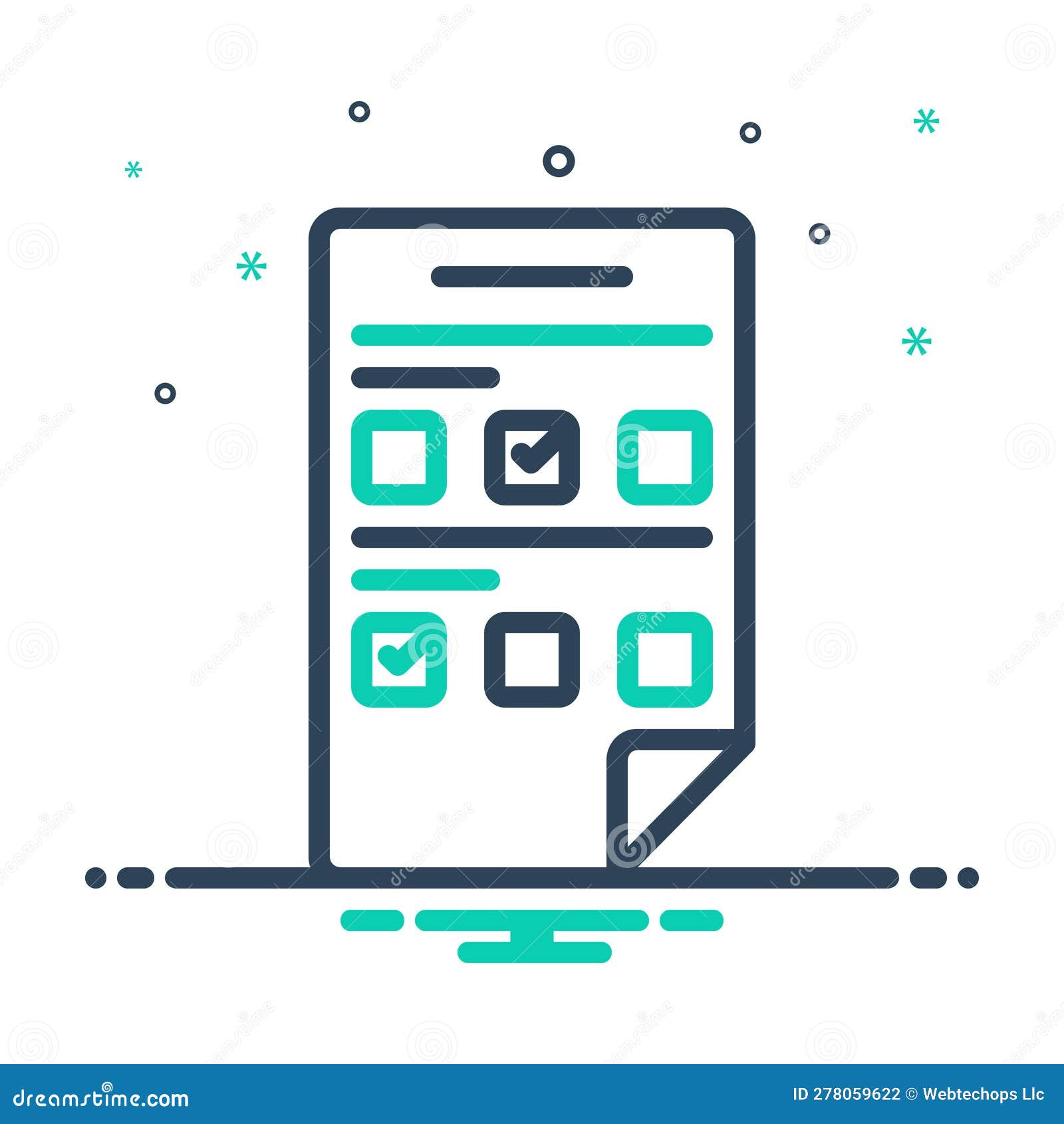 Mix Icon for Answered, Reply and Exam Stock Illustration - Illustration ...