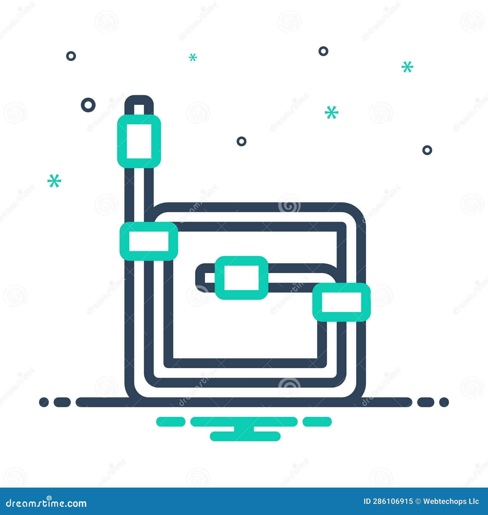 Mix Icon for Cable, Electrical and Circuit Stock Illustration ...