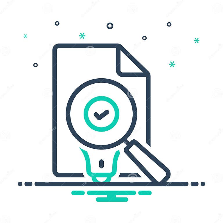 Mix Icon for Clarify, Explain and Search Stock Illustration ...
