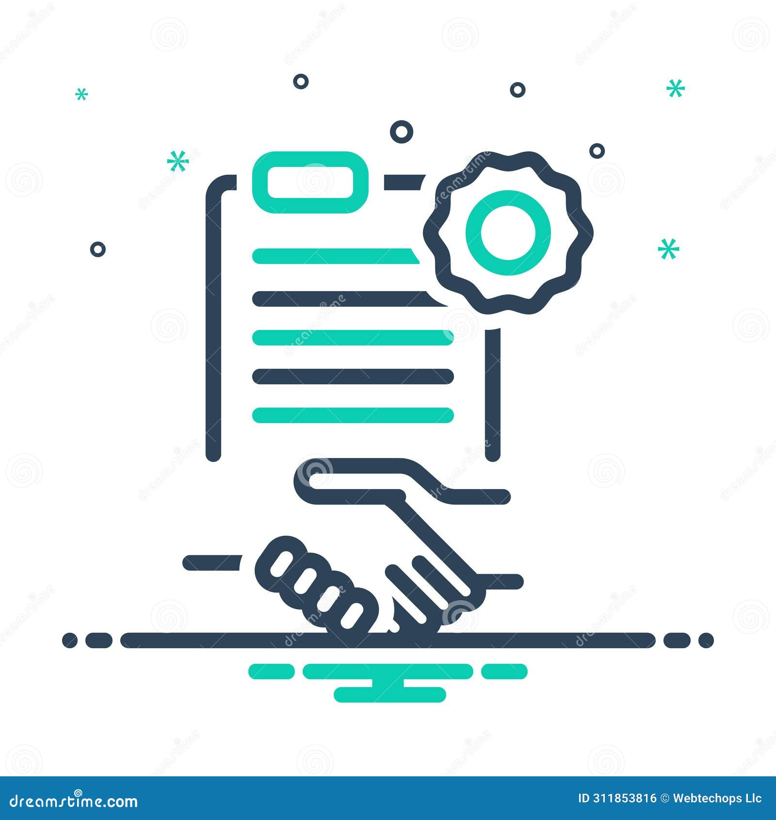 Document Handover Icon Vector Illustration | CartoonDealer.com #350116992