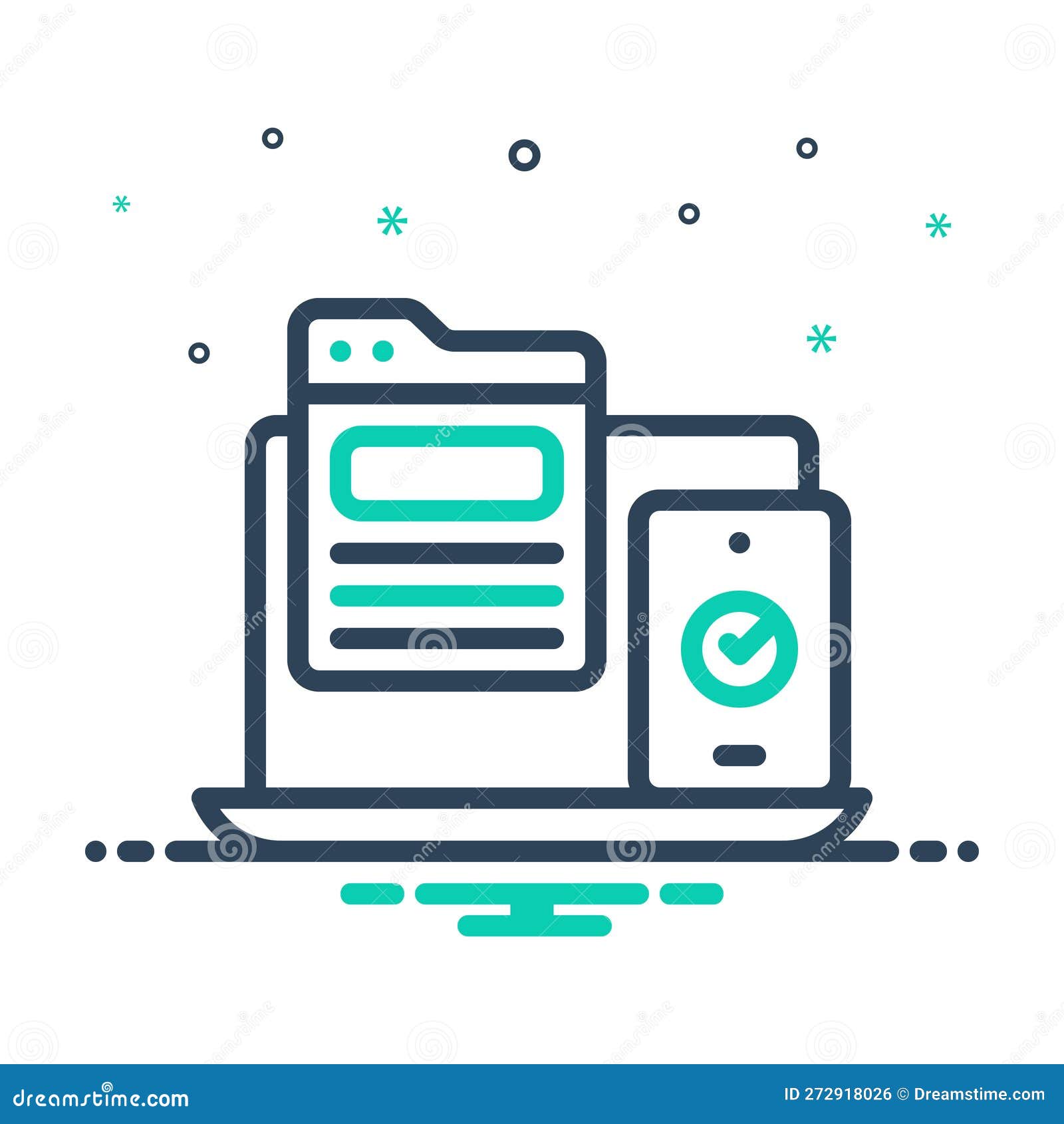 Mix Icon for Compatibility, Similarity and Devices Stock Vector ...