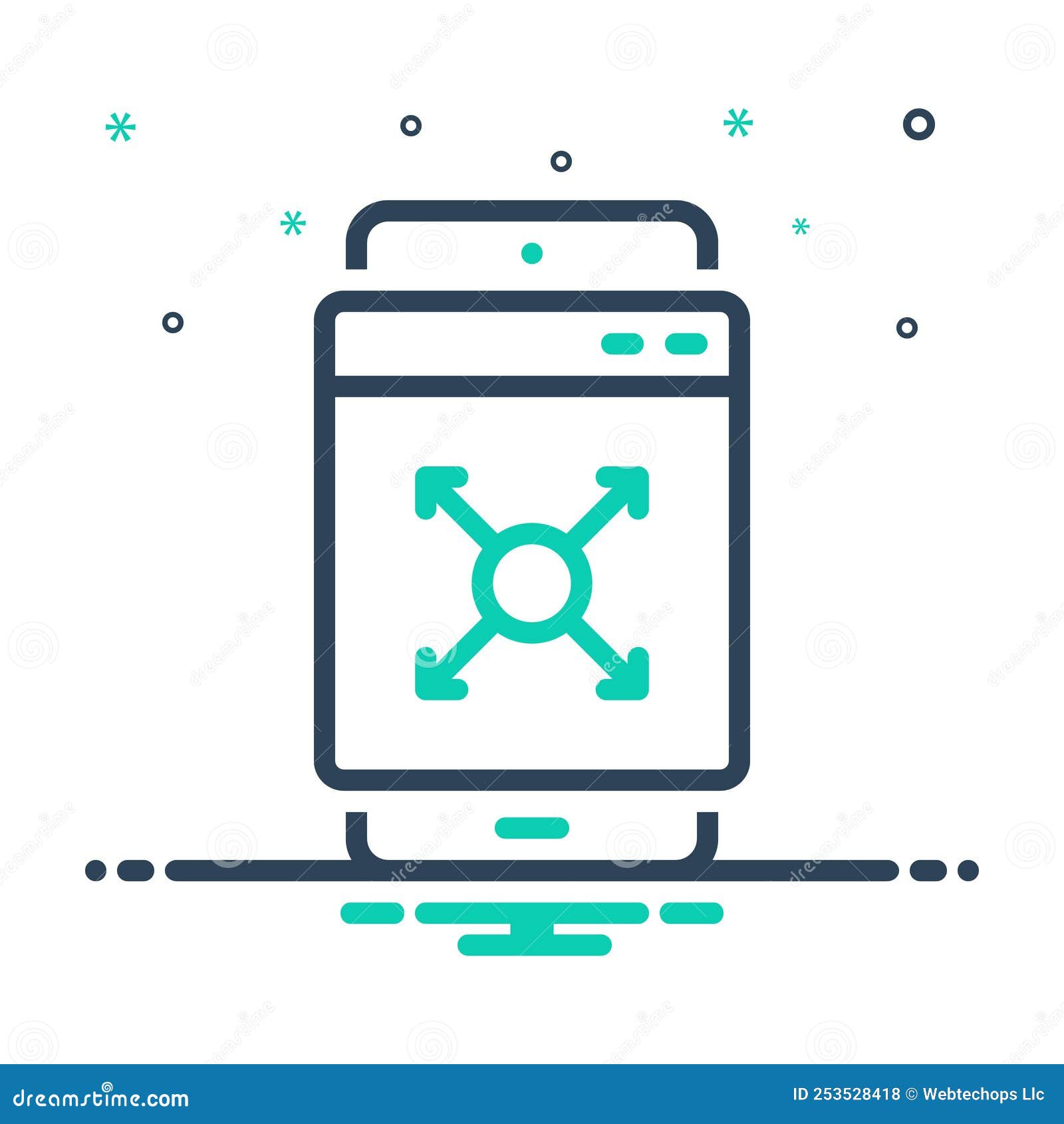 Mix Icon for Extend, Size and Full Screen Stock Vector - Illustration ...